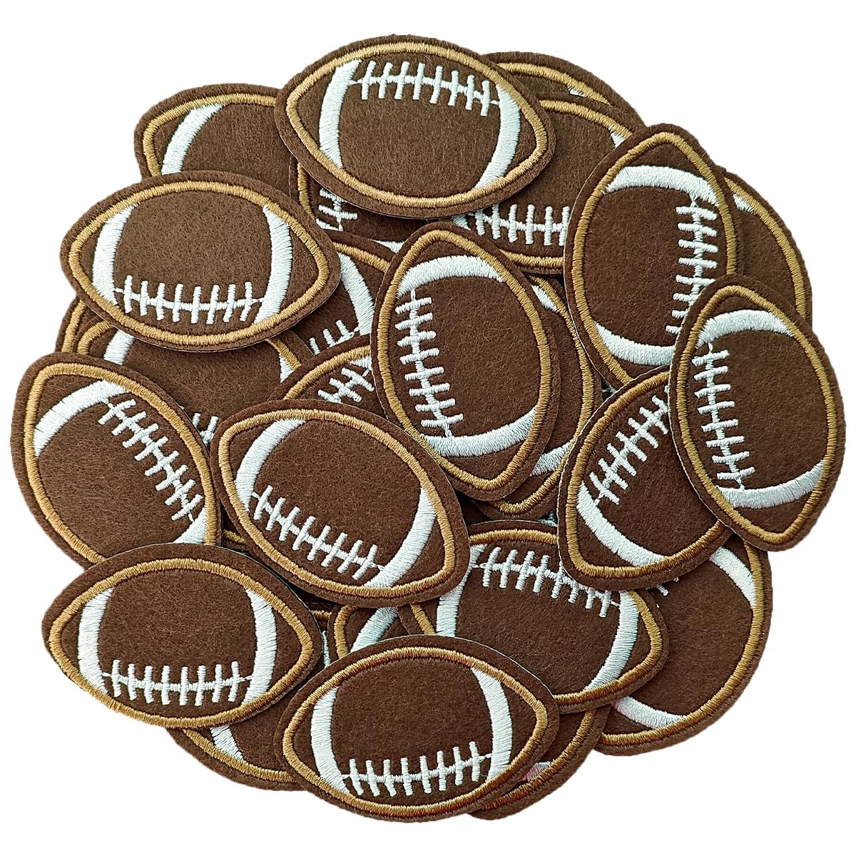 Amazon.com: TACVEL 30 Pieces Football Iron on Patch, Embroidered Sew On ...