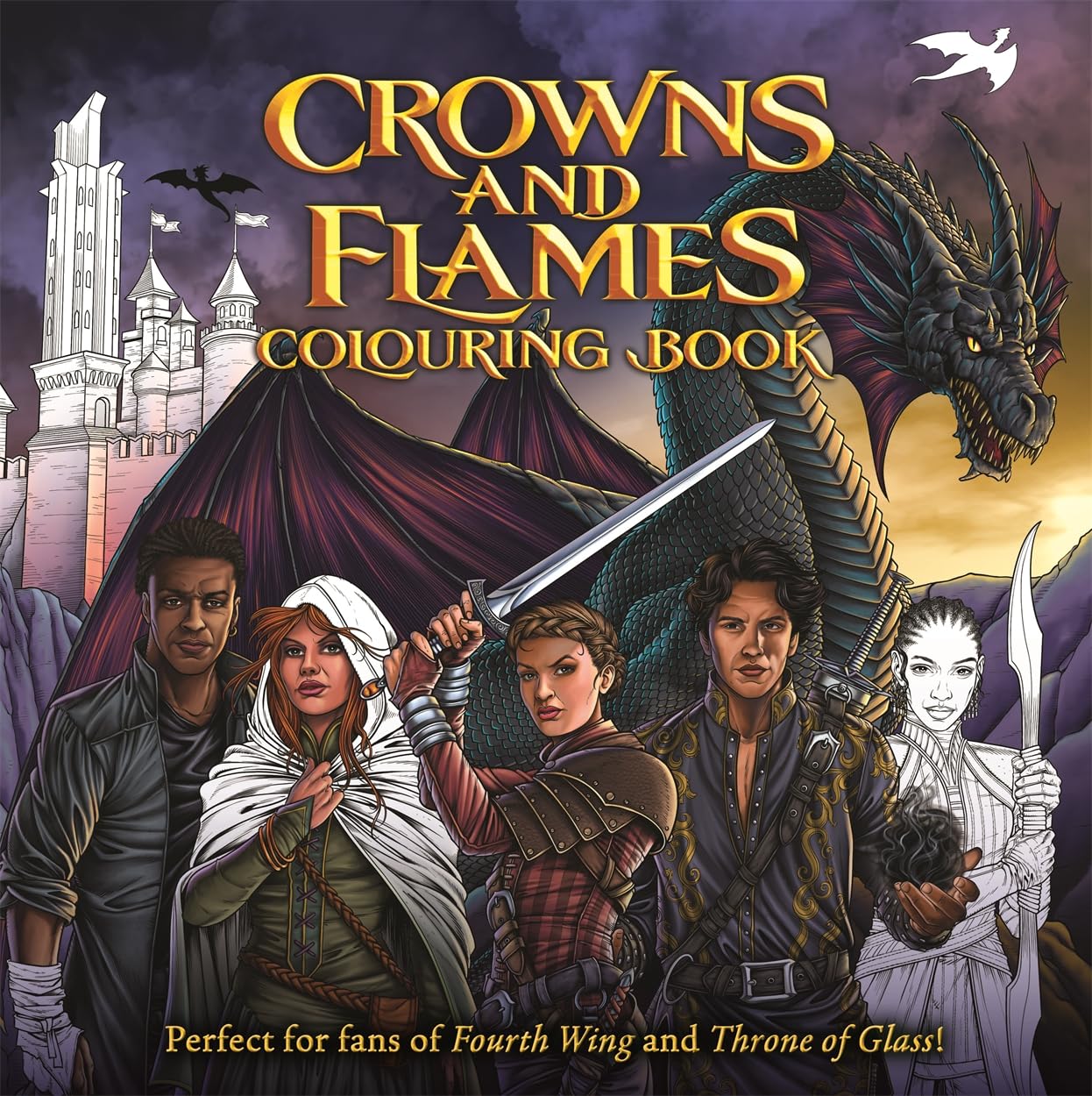 Crowns and Flames Colouring Book (Adult Colouring Book): Amazon.co.uk ...