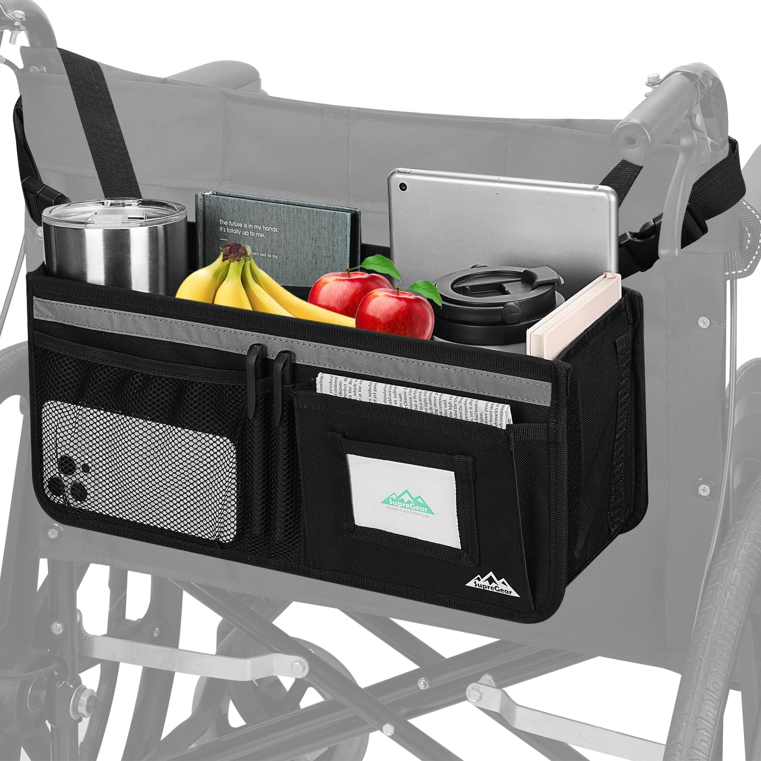 Amazon.com: supregear Wheelchair Basket for Back, Large Capacity ...