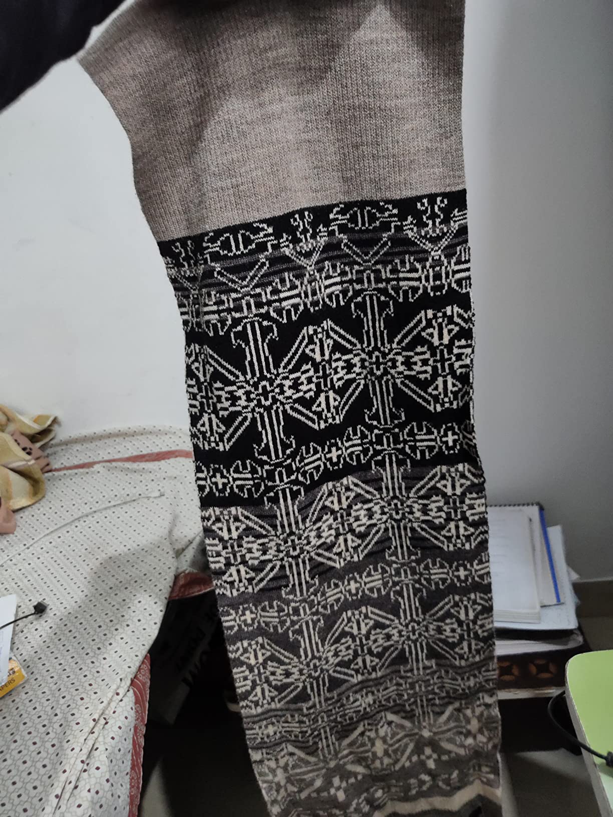 Buy Men's Geometric Print Muffler (Beige, Free Size) at Amazon.in