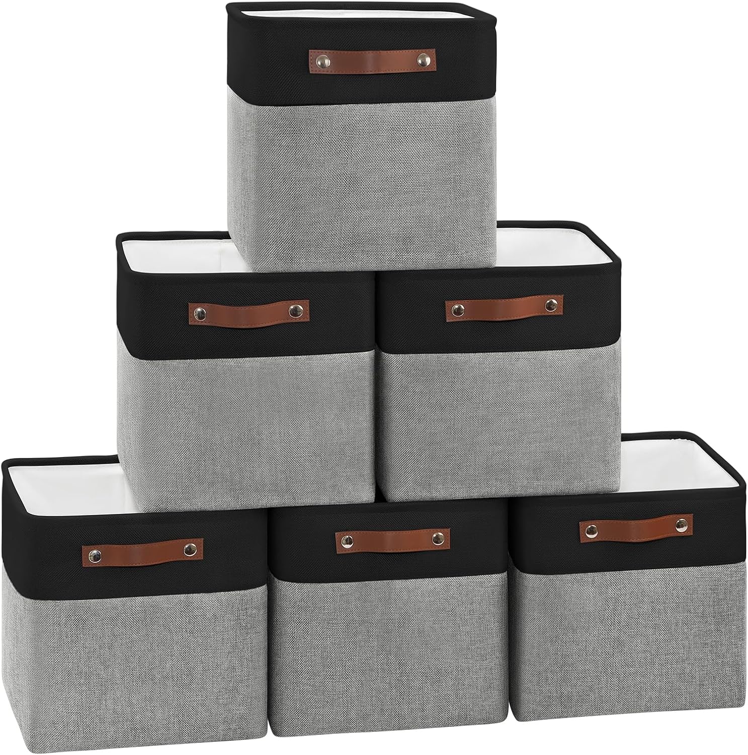 Amazon.com - Patvingot Collapsible Fabric Cube Storage Bins 11x11×11 ...