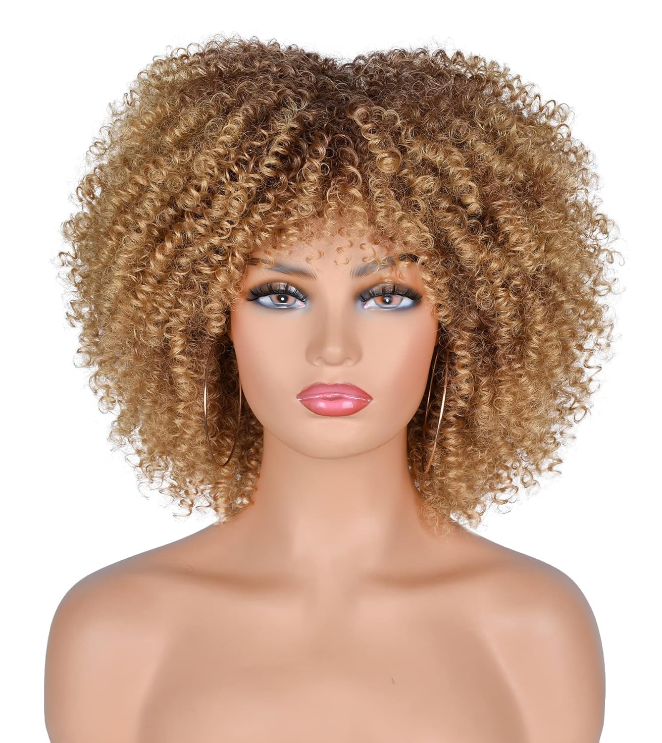 Amazon.com : ANNISOUL 10Inch Short Curly Afro Wigs for Black Women Bomb ...