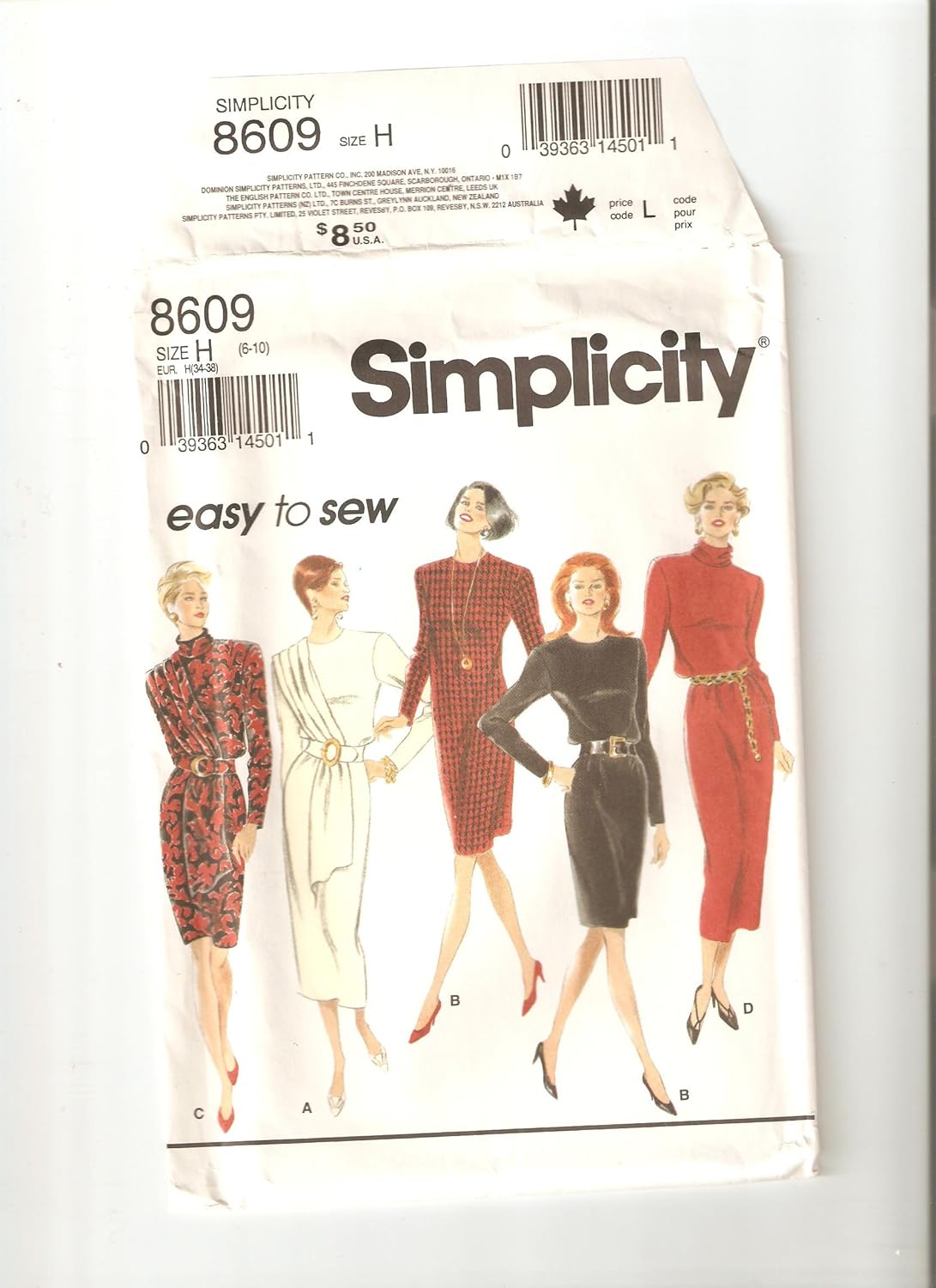 Simplicity pattern 8609 (Size H / 6-10): Simplicity: Amazon.com: Books