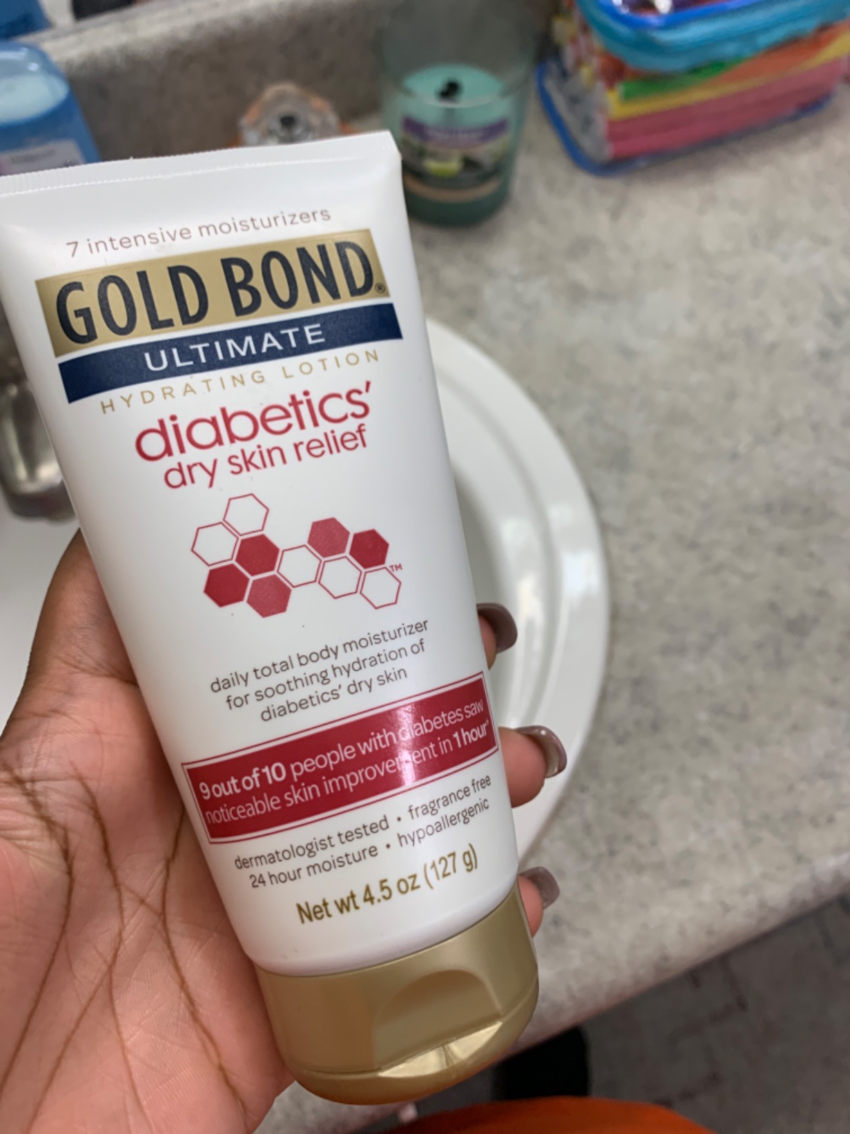 Amazon.com: Gold Bond Diabetics' Dry Skin Relief Body Lotion, 4.5 oz ...
