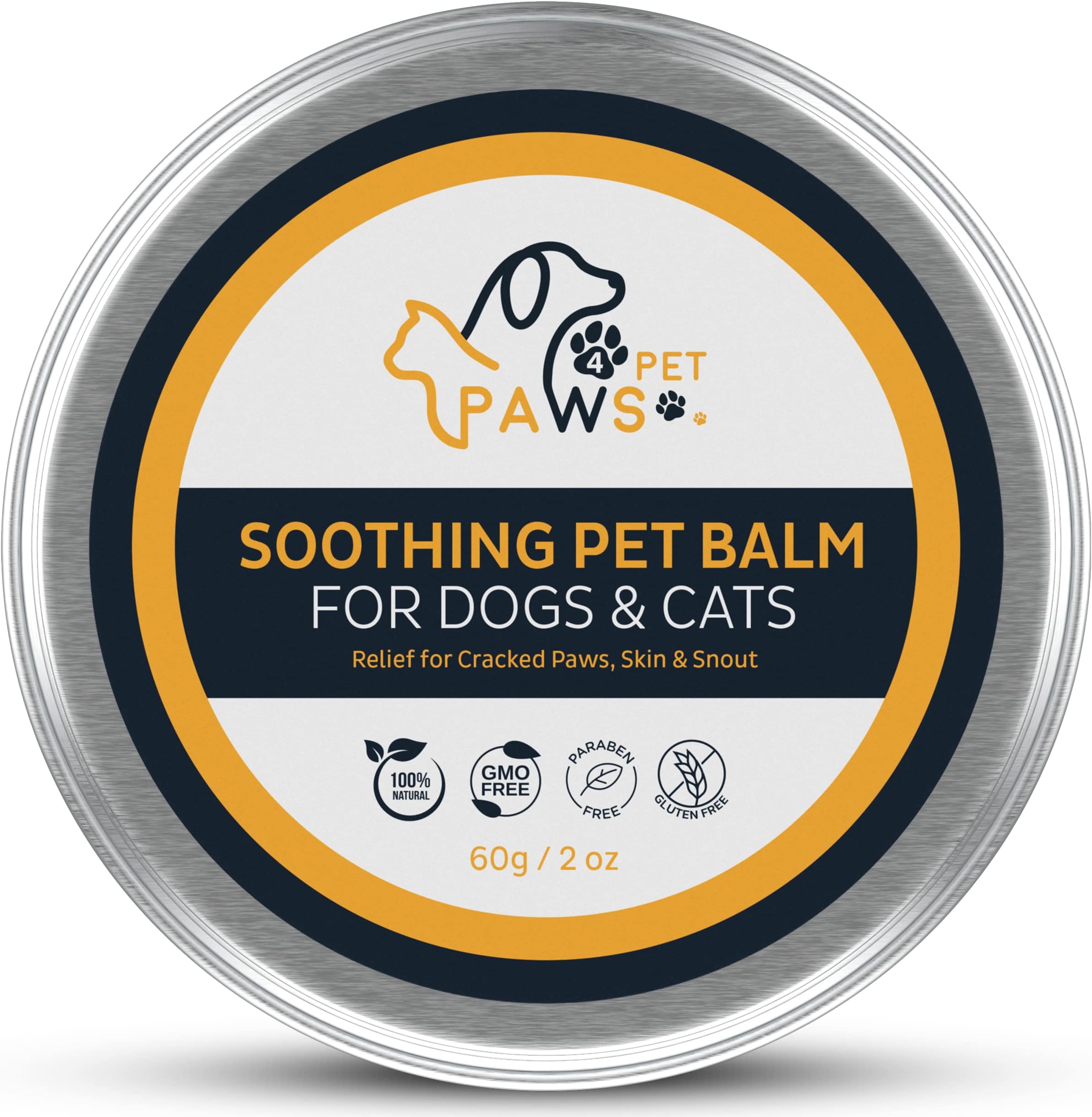 4 PET PAWS - Dog Paw Balm - Natural Moisturizing Paw Protector Made in ...