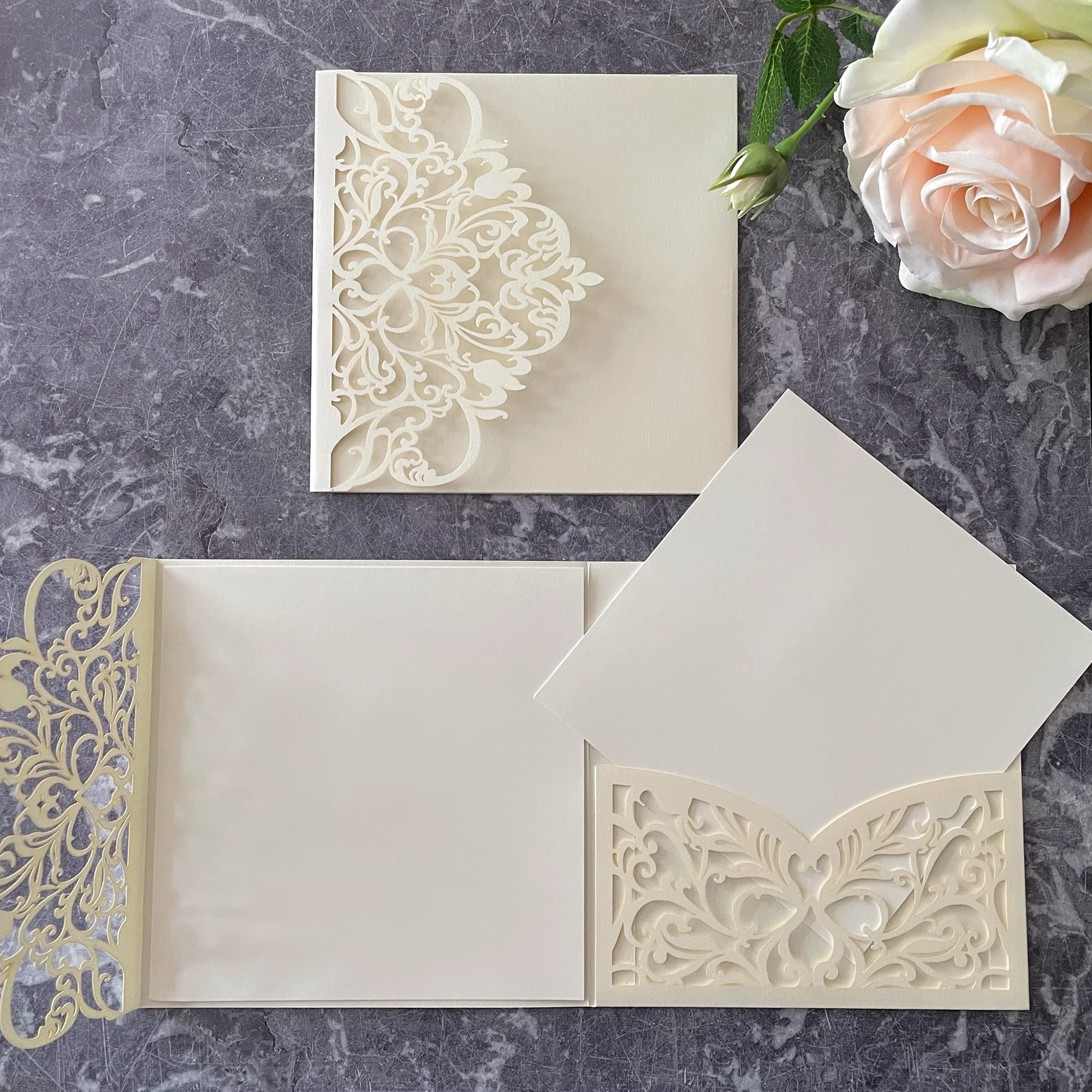 Diy Pocket Wedding Invitation Inserts Kraft Pocket Wedding