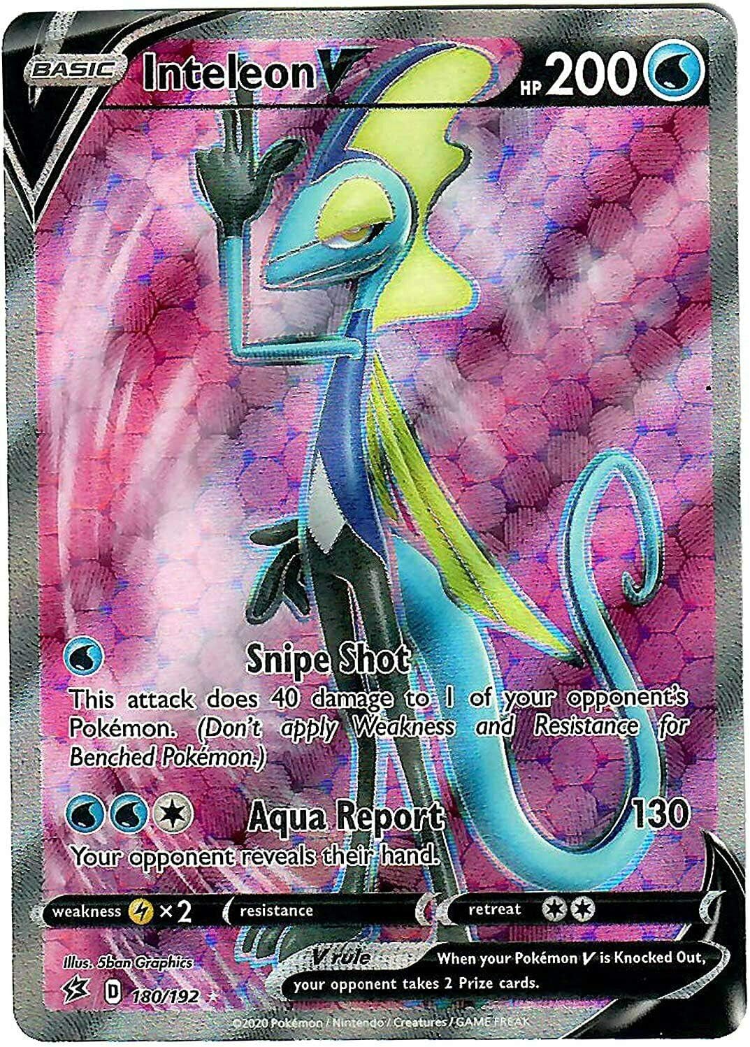 Inteleon V 180/192 - Ultra Rare - Full Art - Pokemon Sword and Shield ...