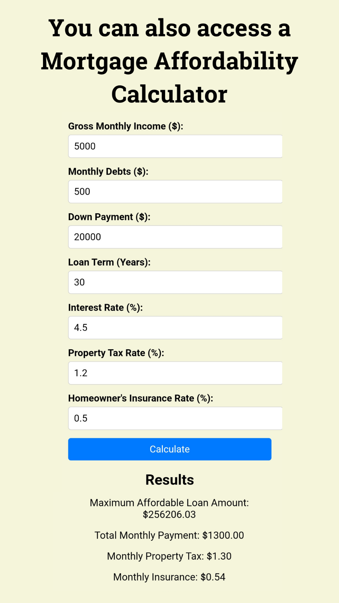 Mortgage Calculator - Payment, Loan and interest Calculator - App on ...
