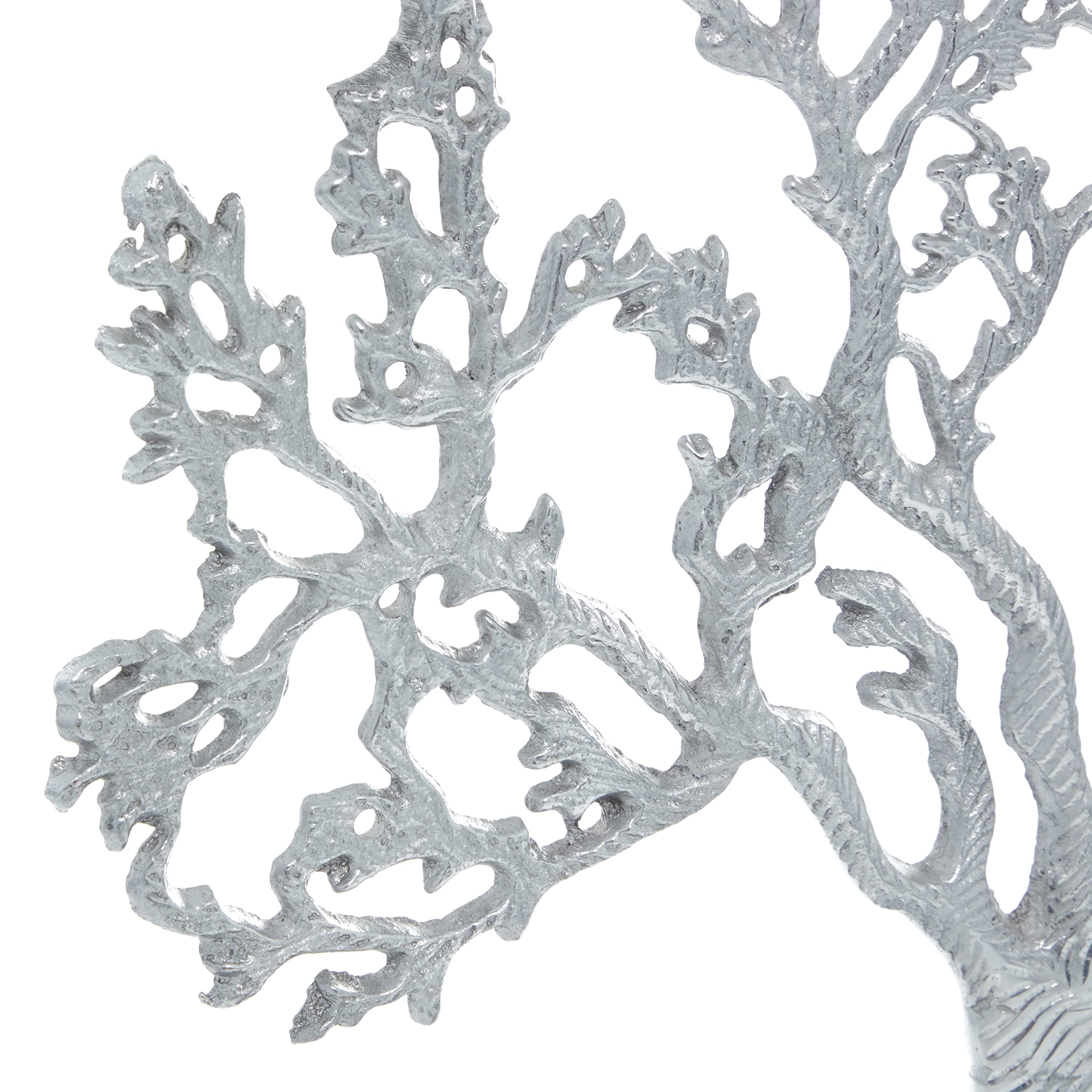 Deco 79 Aluminum Tree Sculpture, 17" x 4" x 19", Silver