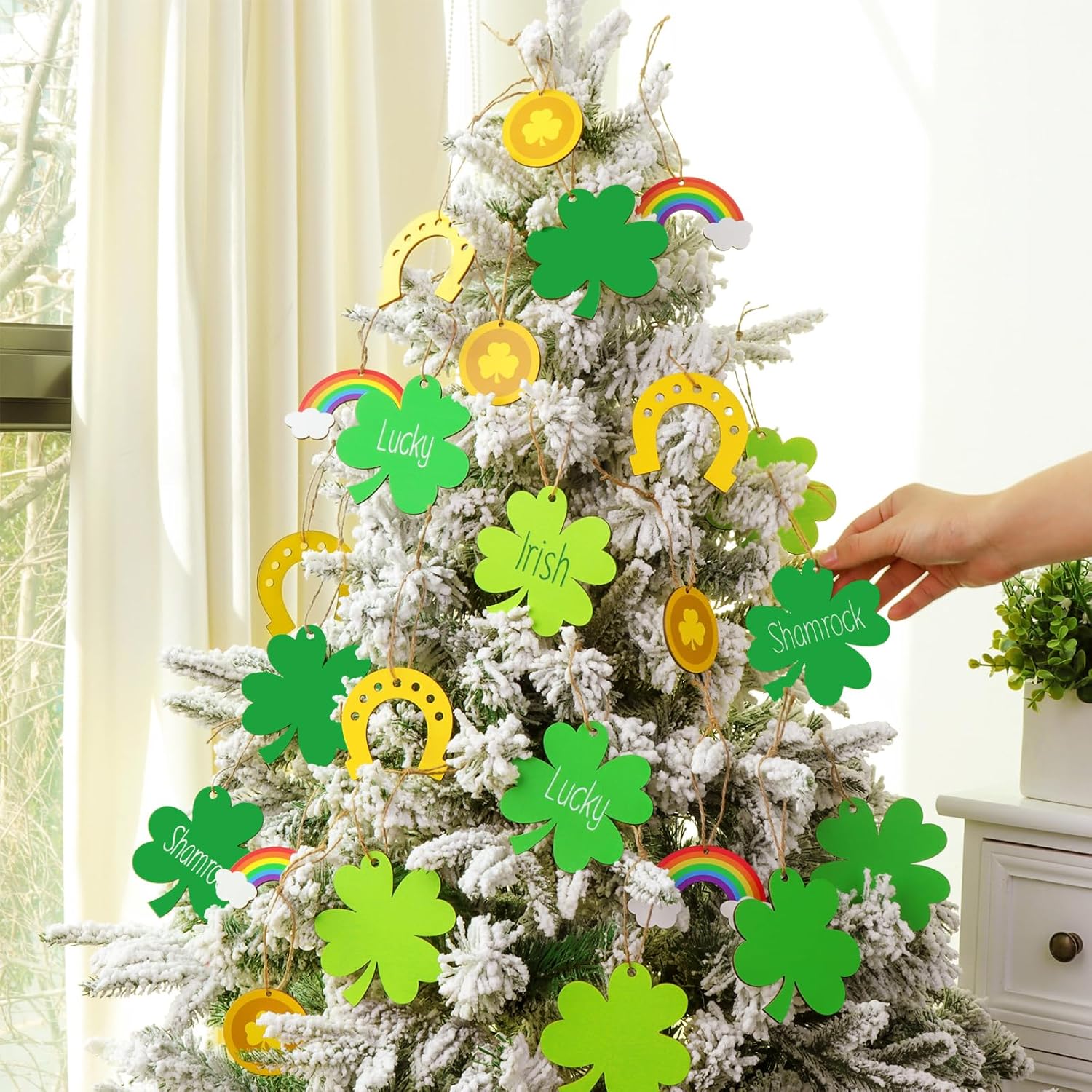 Decoraciones de árbol del día de San Patricio 24 piezas grandes de ...