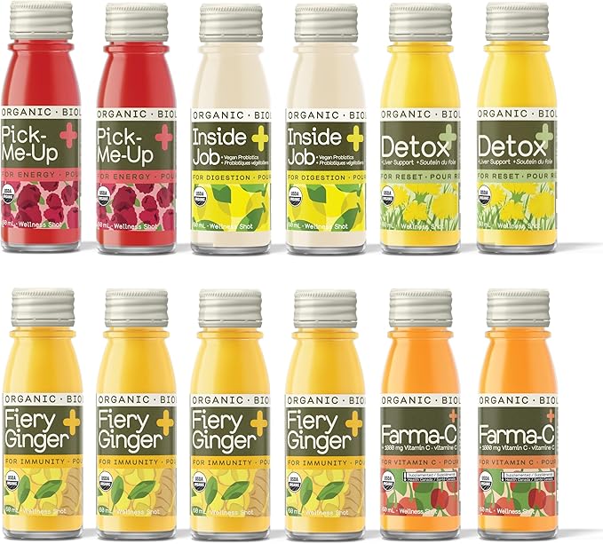 Greenhouse Juice Wellness Shots Organic Fiery Ginger & Variety Pack ...