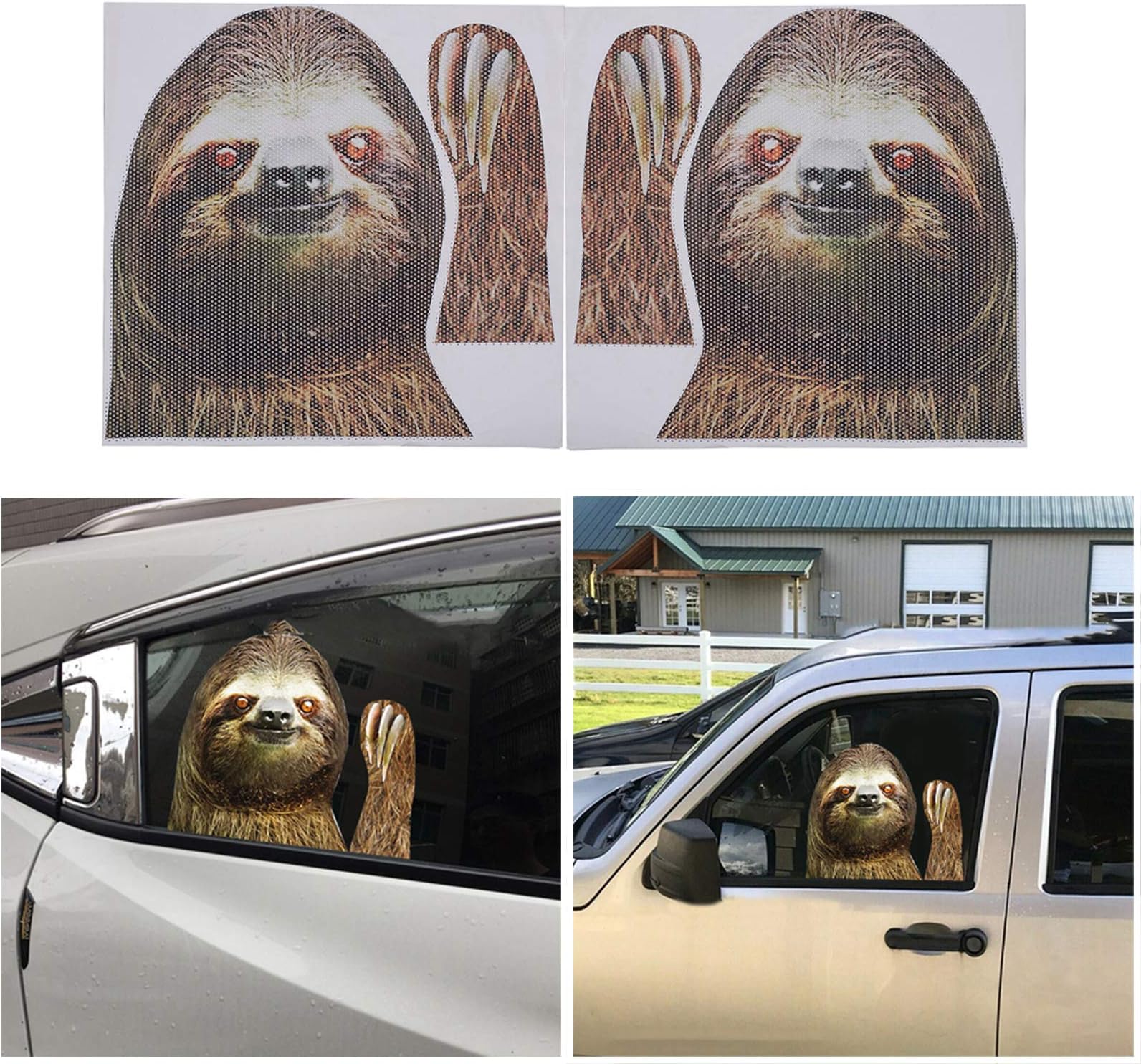 Amazon.com: acrazyfool decals Sloth Slow The Sloth Down White 5.5 ...