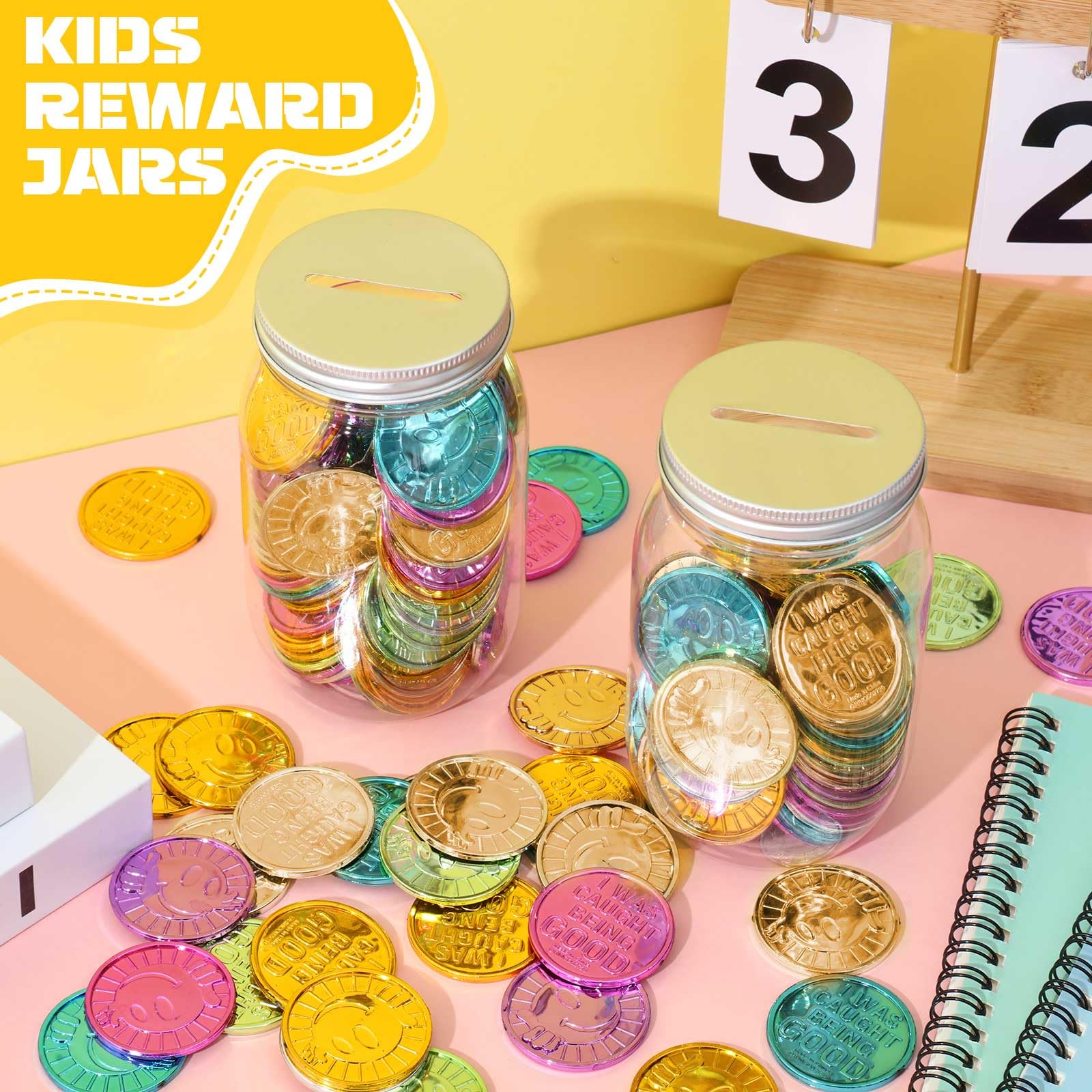 Coins For Kids 100 Pieces Caught Being Good Coins Kids Behavior Tokens ...