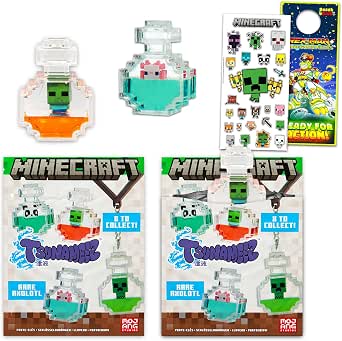 Amazon.com: Minecraft Tsunameez Blind Bag Keychains Series 2 Bundle - 2 ...