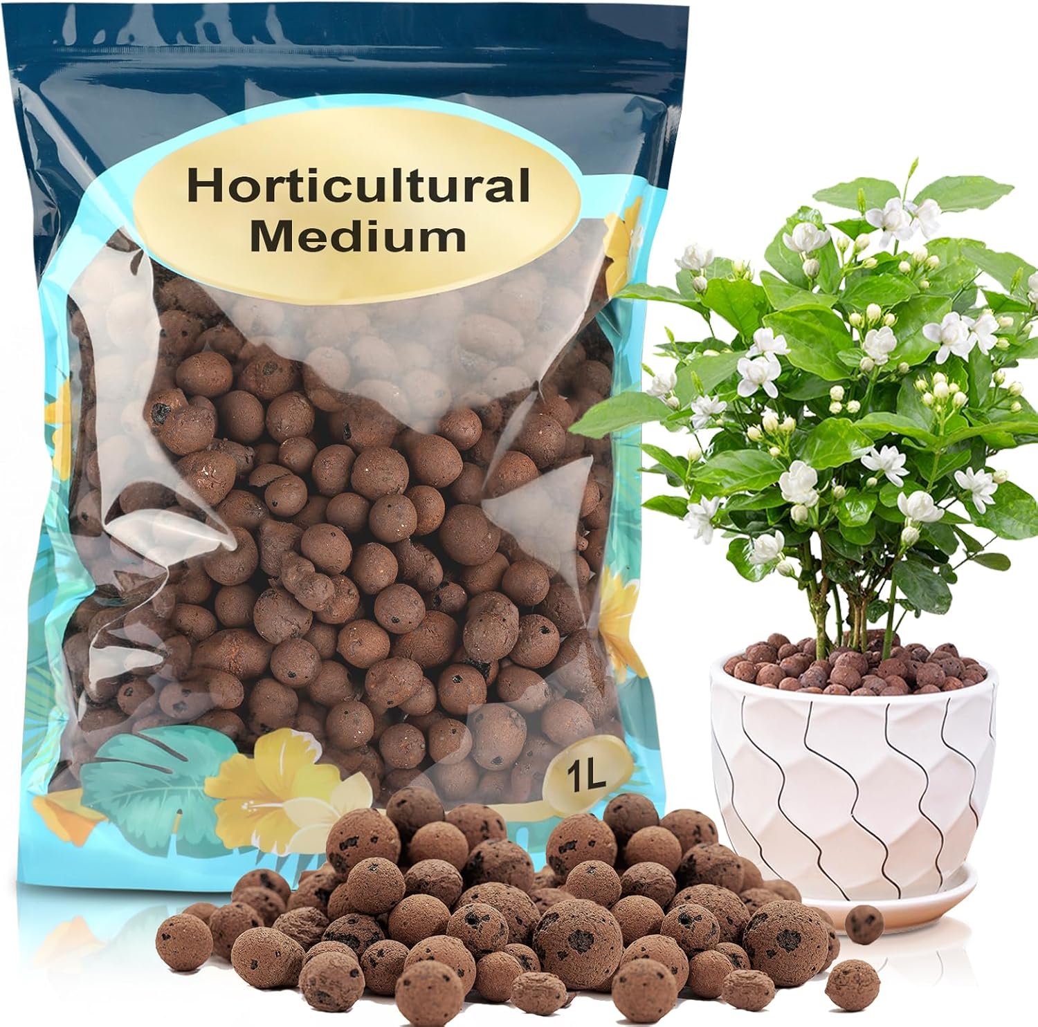 GOTVUGE Clay Pebbles Leca Balls for Plants，Clay Balls for Hydroponic ...