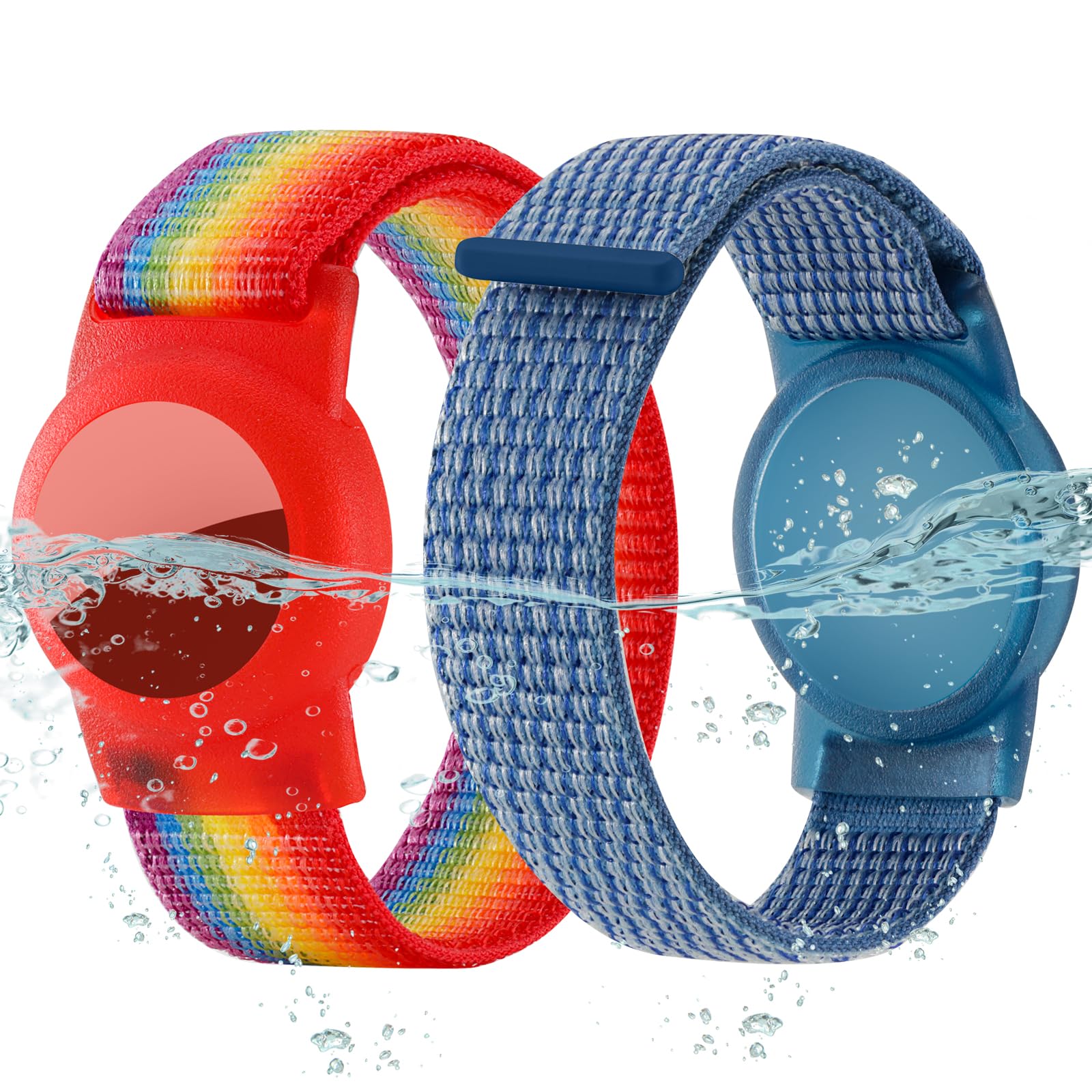 Amazon.com: Waterproof Airtag Bracelet for Kids (2 Pack), Soft Nylon ...