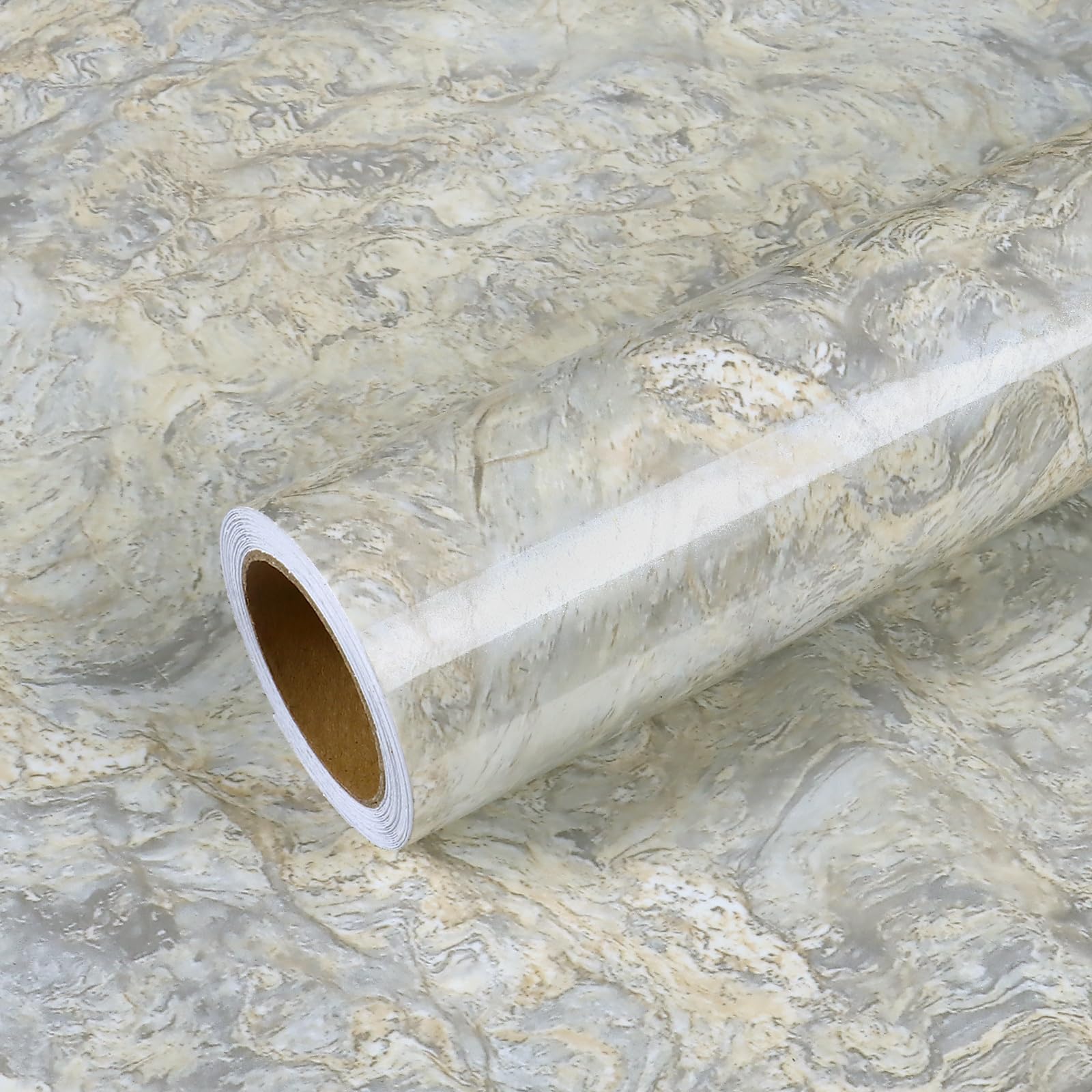 Snapklik.com : Cream Grey Marble Contact Paper For Countertops Peel And ...