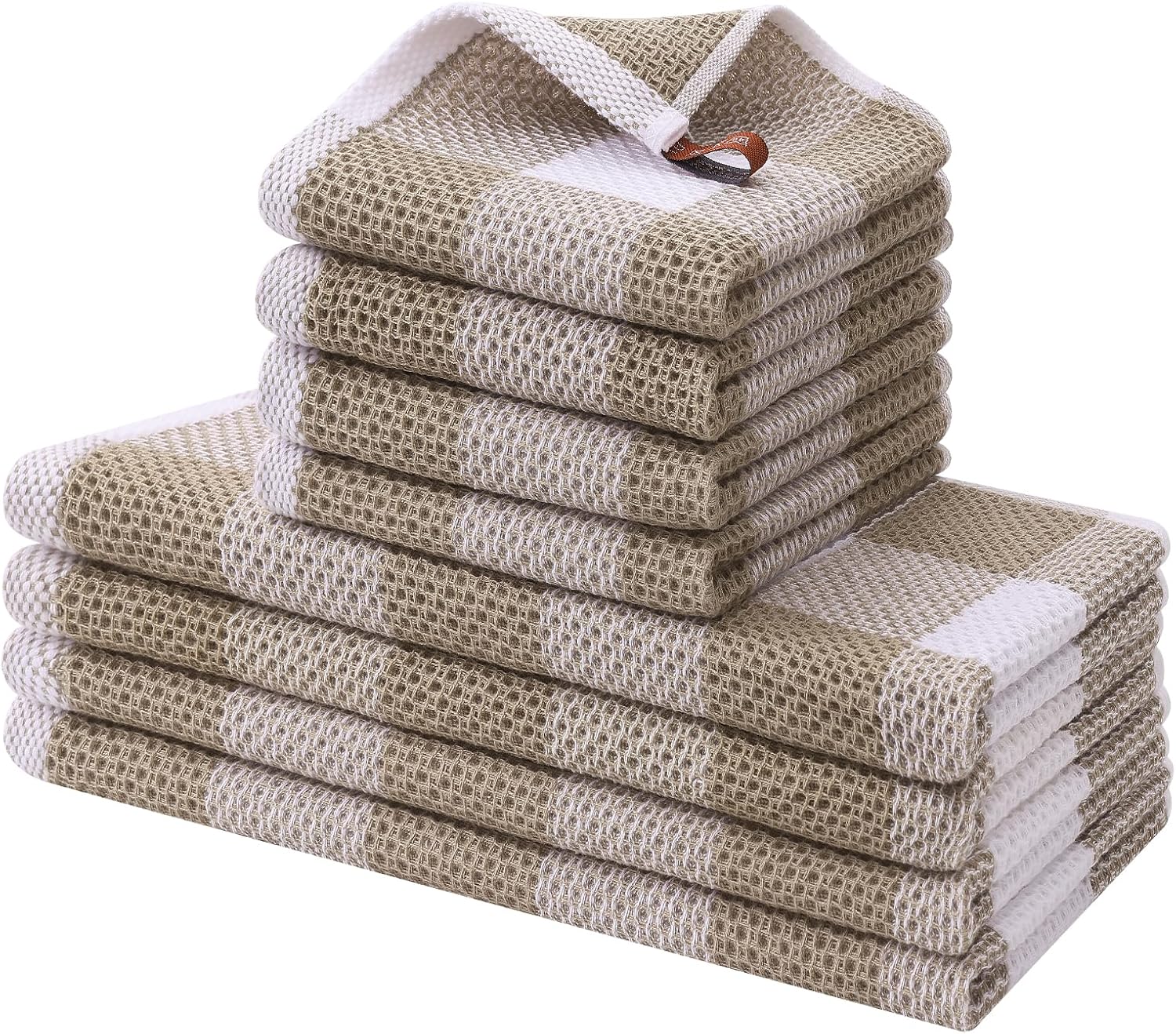 Amazon.com: Homaxy Kitchen Towels and Dishcloths Set, 12 x 12 and 13 x ...