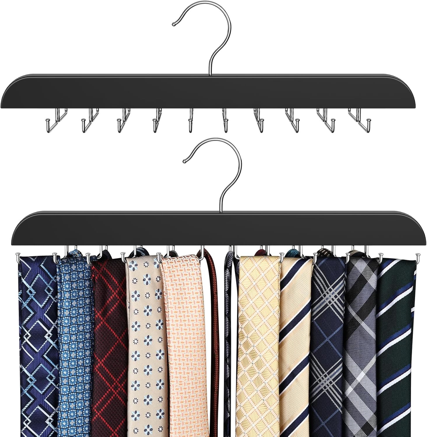 Amazon.com: RESOVO Upgraded Tie Rack Hanger with 20 Foldable Metal ...