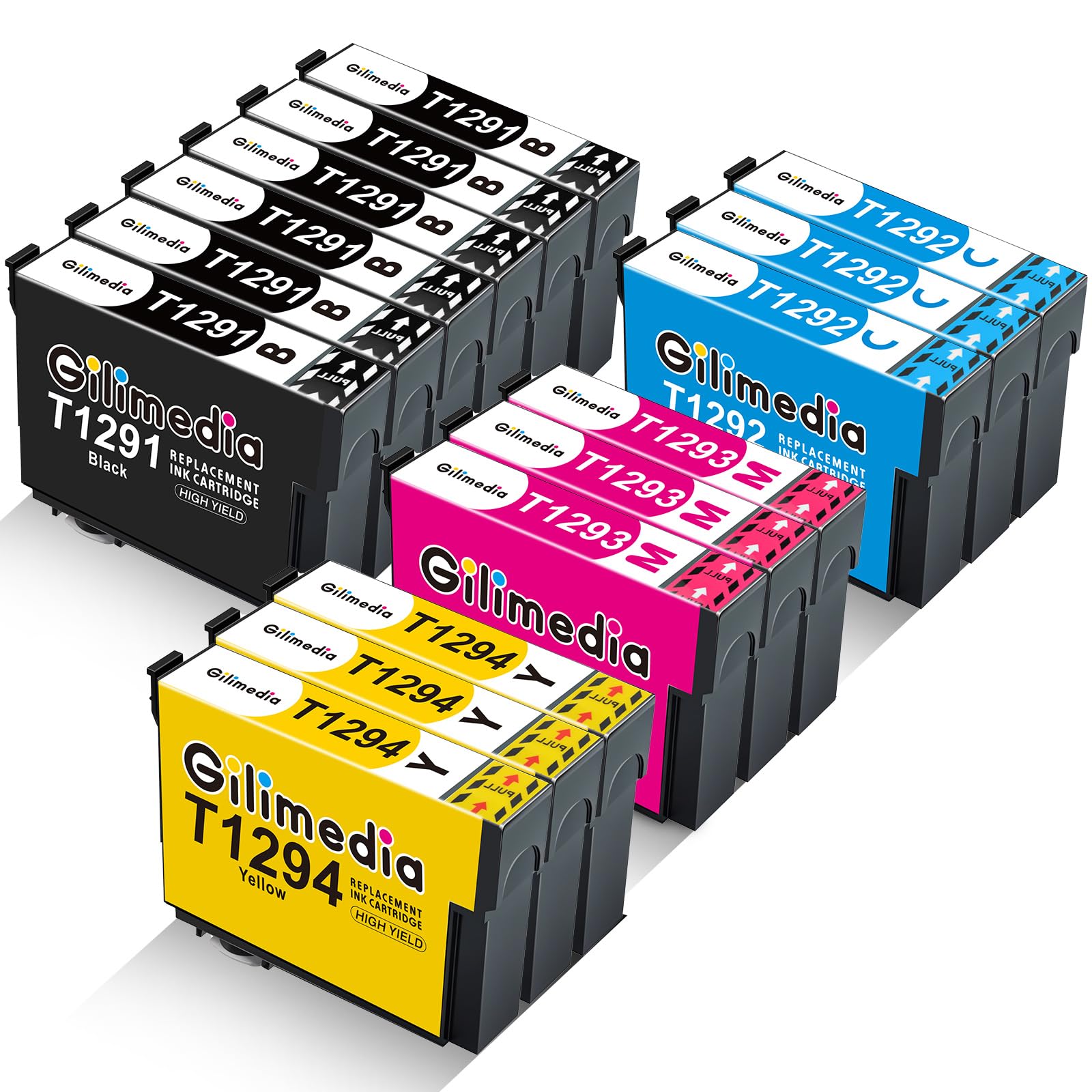 T1295 Replacement for Epson T1291 T1292 T1293 T1294 T1295 Multipack Ink ...