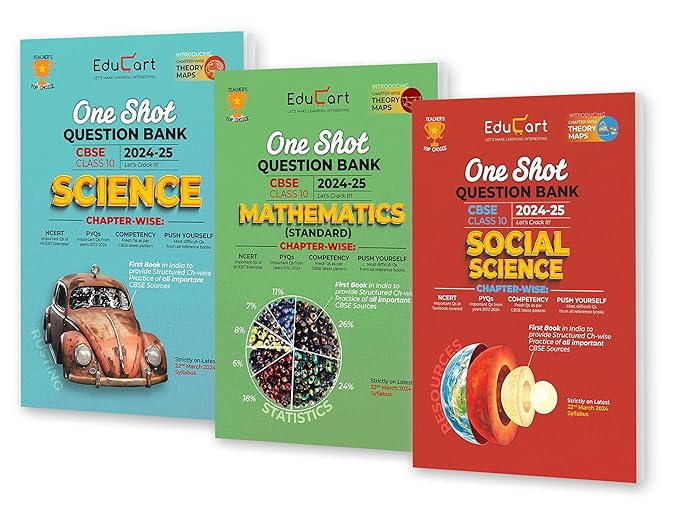 Educart CBSE Class 10 One Shot Question Bank 2024-25 Science ...