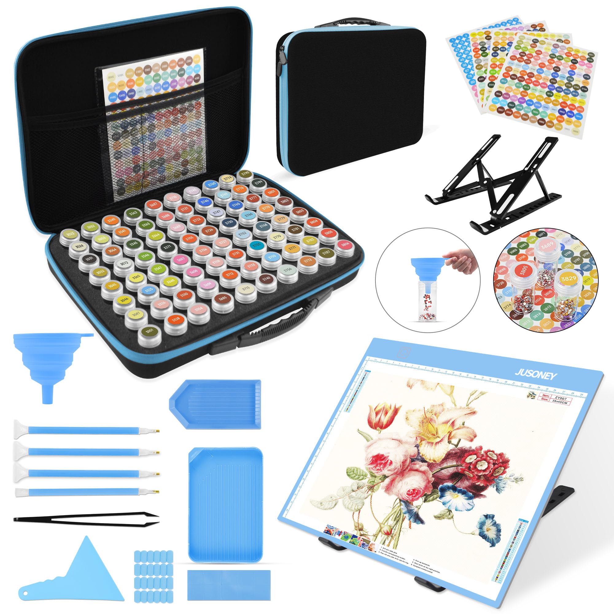 JUSONEY Diamond Painting Storage Boxes,1 Diamond Painting Kit A4 ...