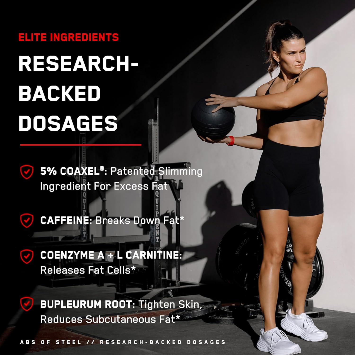 Crema SteelFit Abdominales de acero, crema de definición máxima con 5% ...