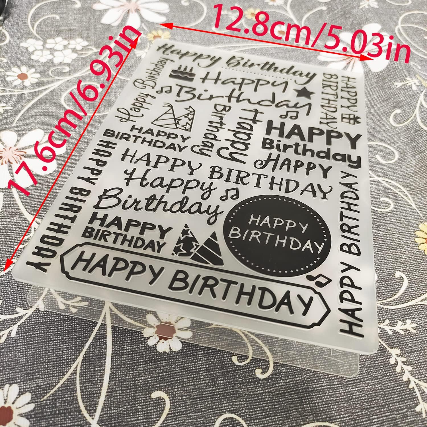 Buy Happy Birthday Cake Embossing Folder for Scrapbook DIY Album Card ...