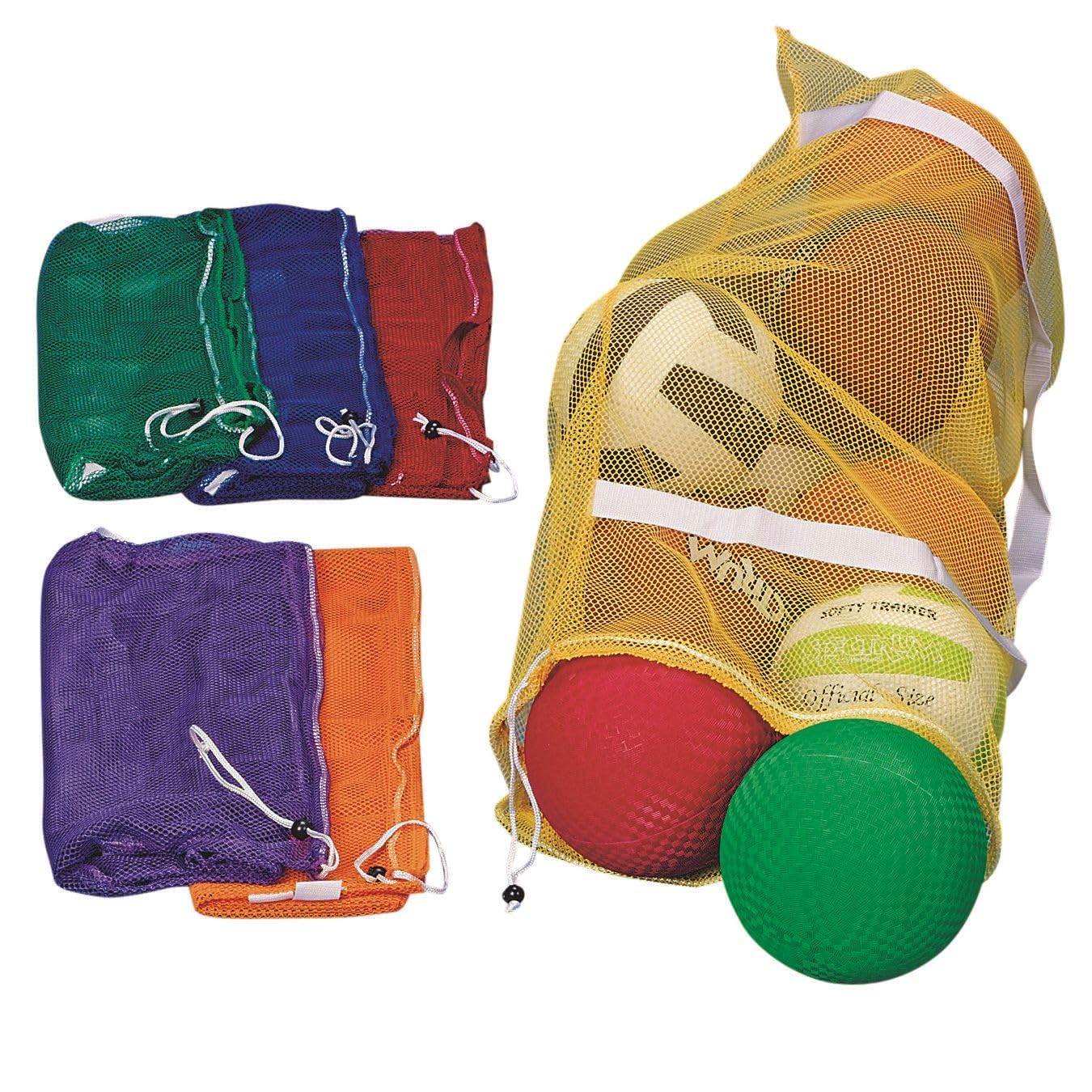 Amazon.com: S&S Worldwide Spectrum 48" x 24" Mesh Ball Bags (Set of 6 ...