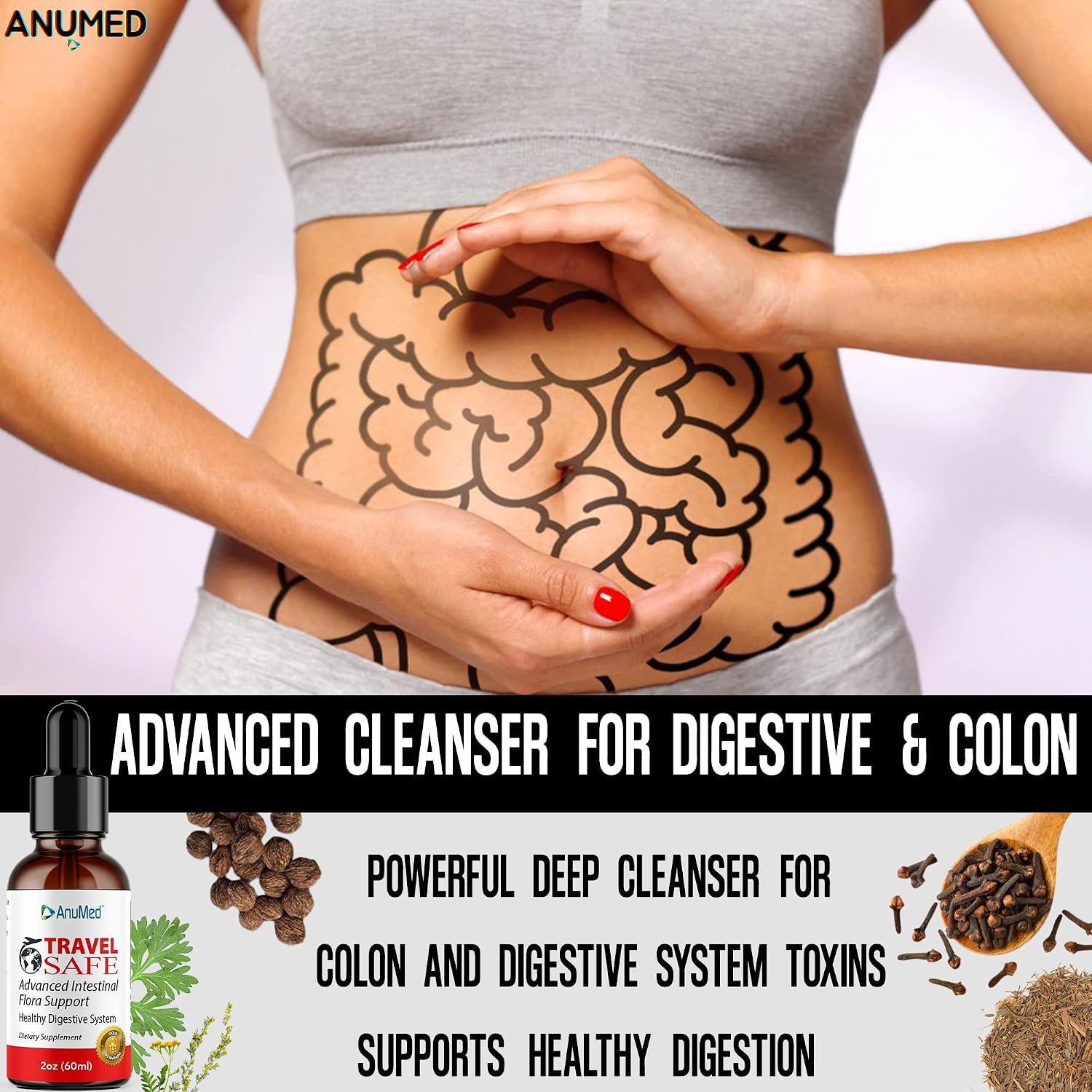 Buy Anumed - Travel Safe Liquid Drops. Advanced Intestinal & Digestive ...
