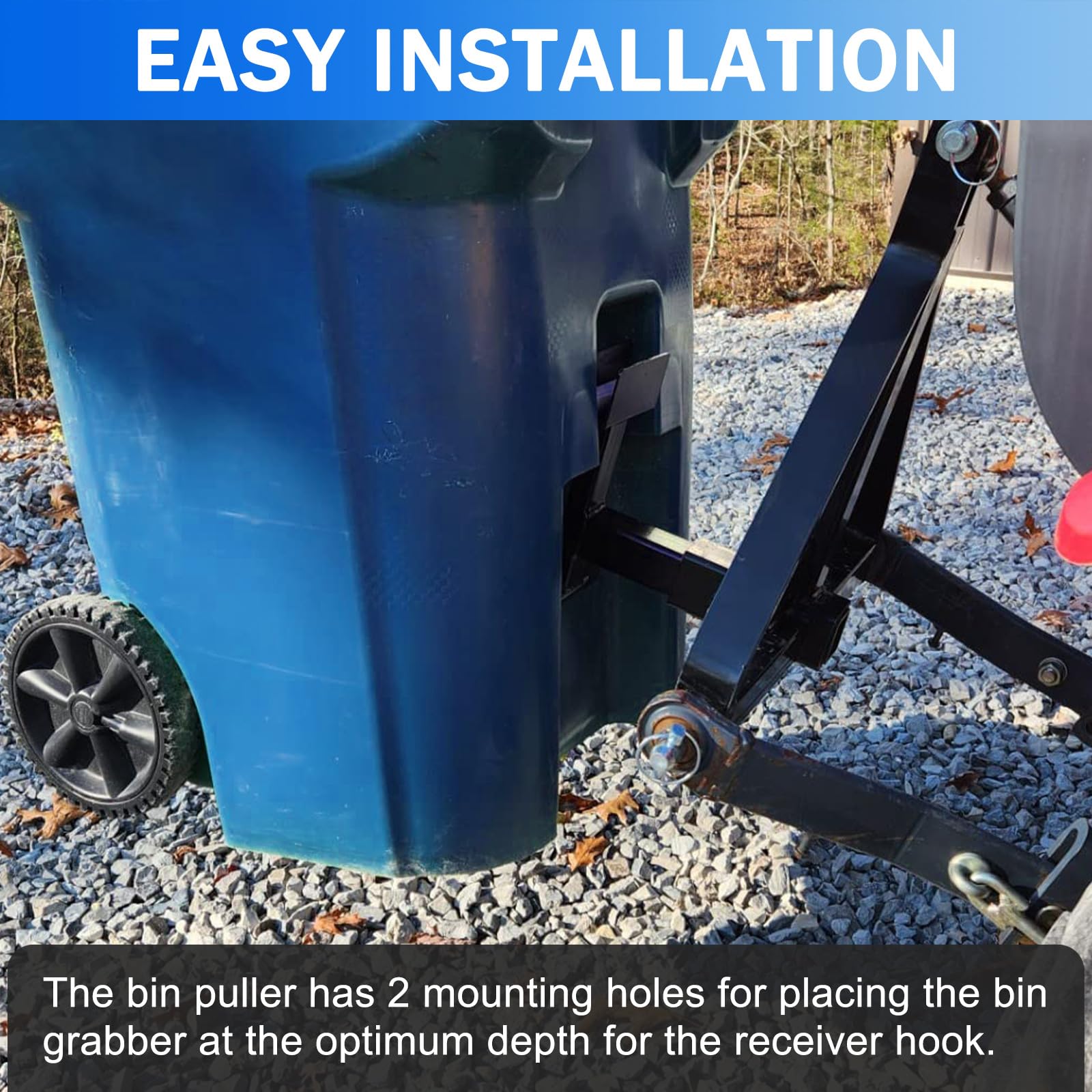 Snapklik.com : 2" Trash Can Hauler Grabber Hitch Reciever, Garbage ...