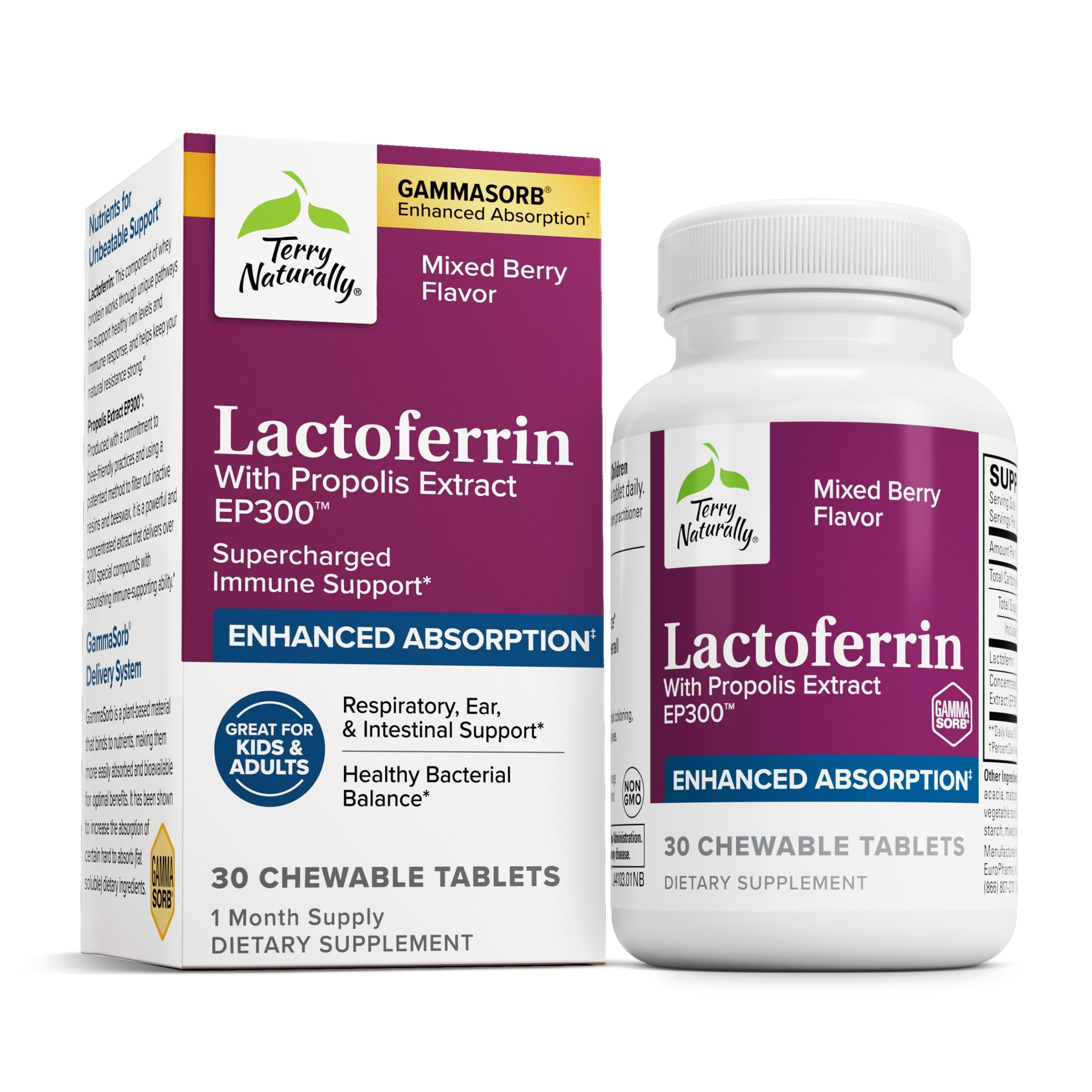 Amazon.com: Terry Naturally - Lactoferrin with Propolis Extract EP300 ...