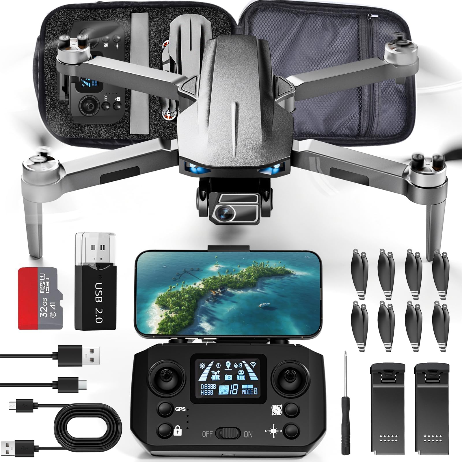 Amazon.com: HHD Drone with 4K Camera for Adults Beginner,249g Foldable ...