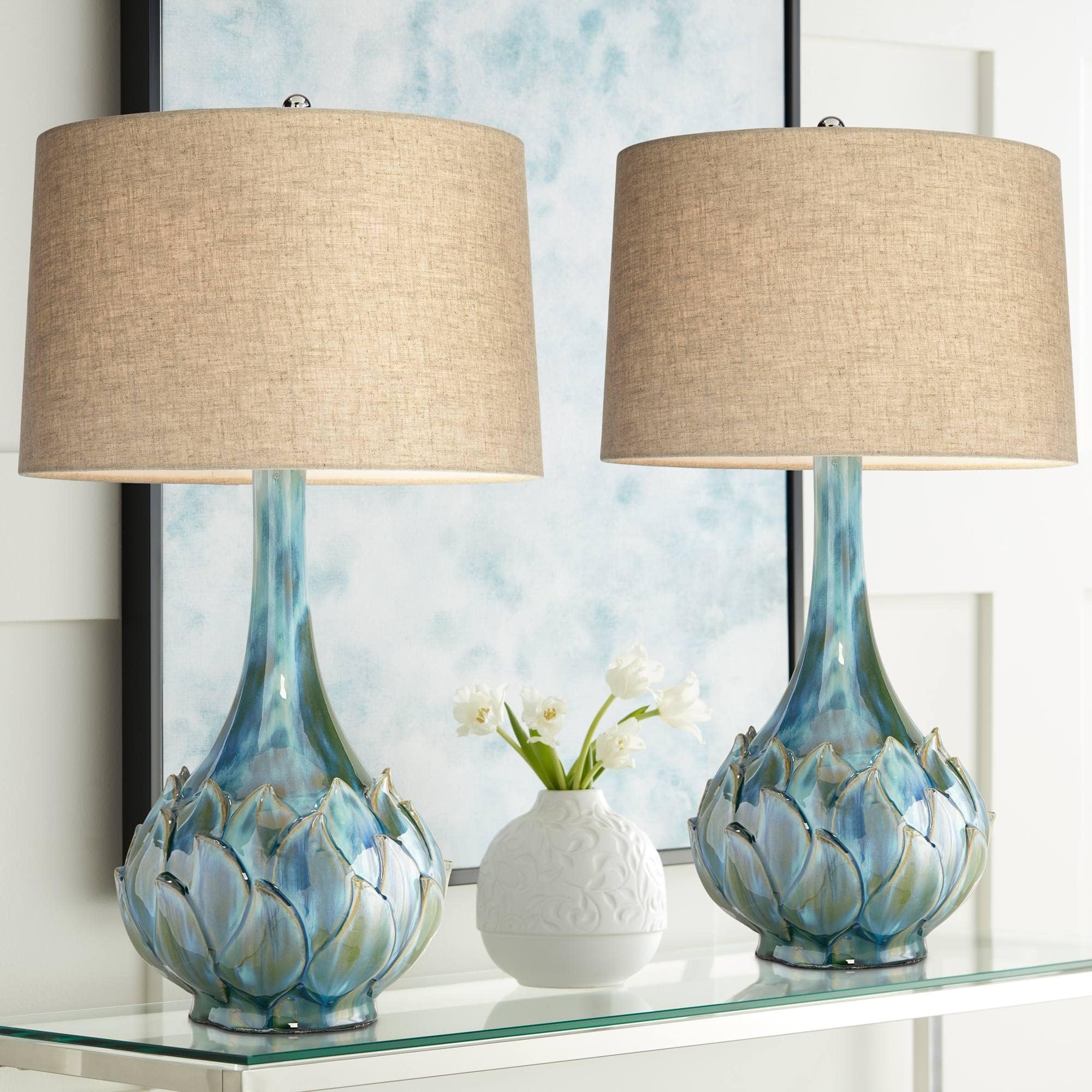 Possini Euro Design Kenya 29 1/2" Tall Modern Coastal Tropical End ...