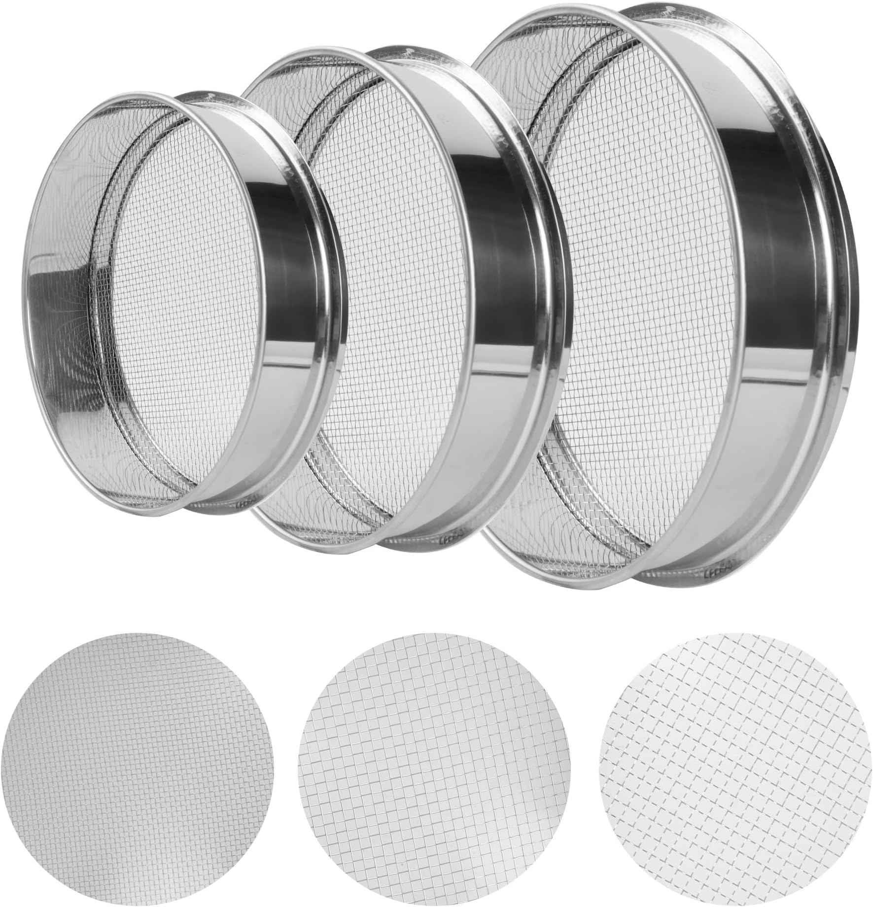 Amazon.com : Soil Sifter Set with 3 Sieve Meshes for Rock and Sand ...