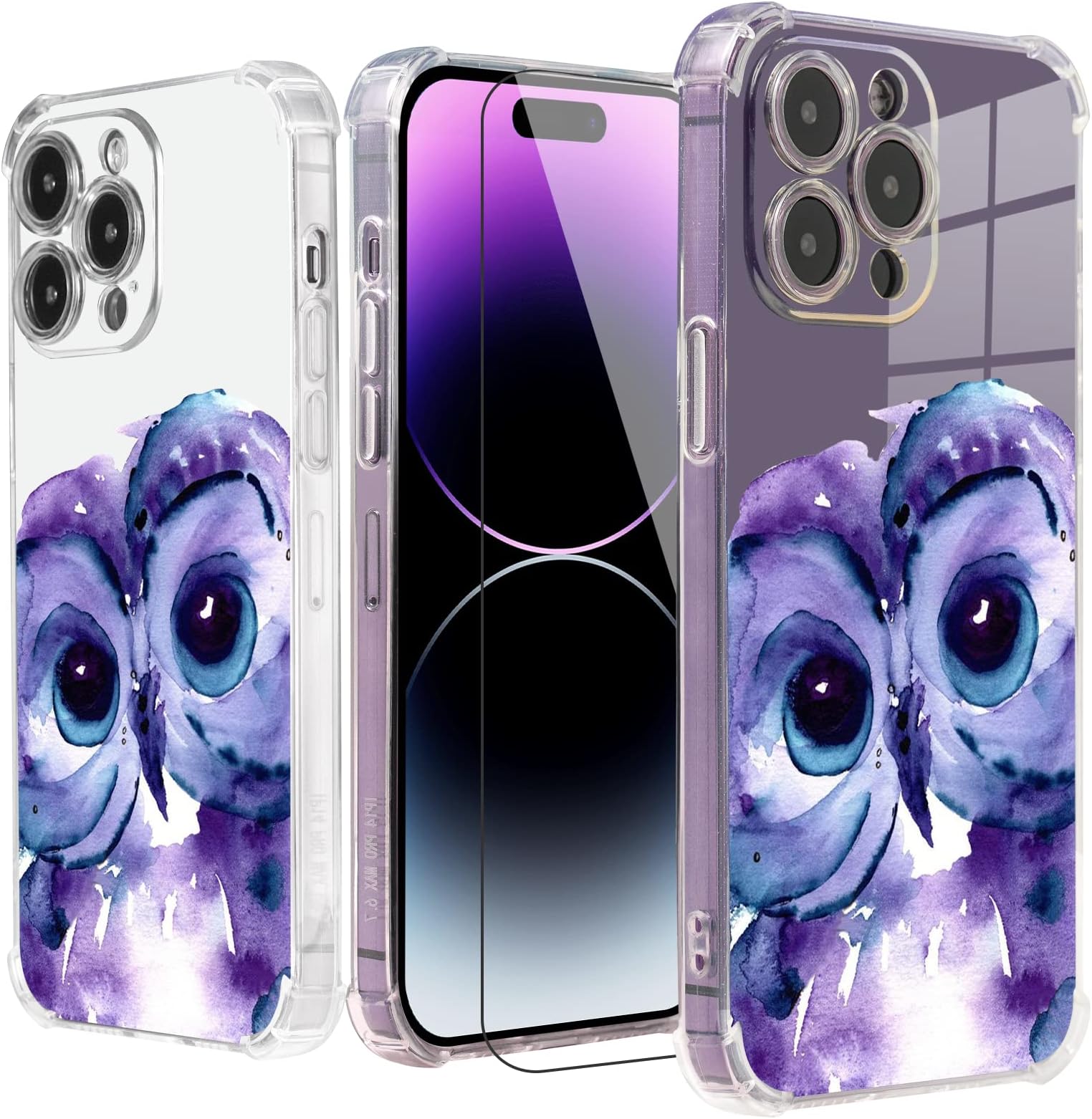 Amazon.com: Somlatic Personalized Owl Phone Case Custom Name Animal ...
