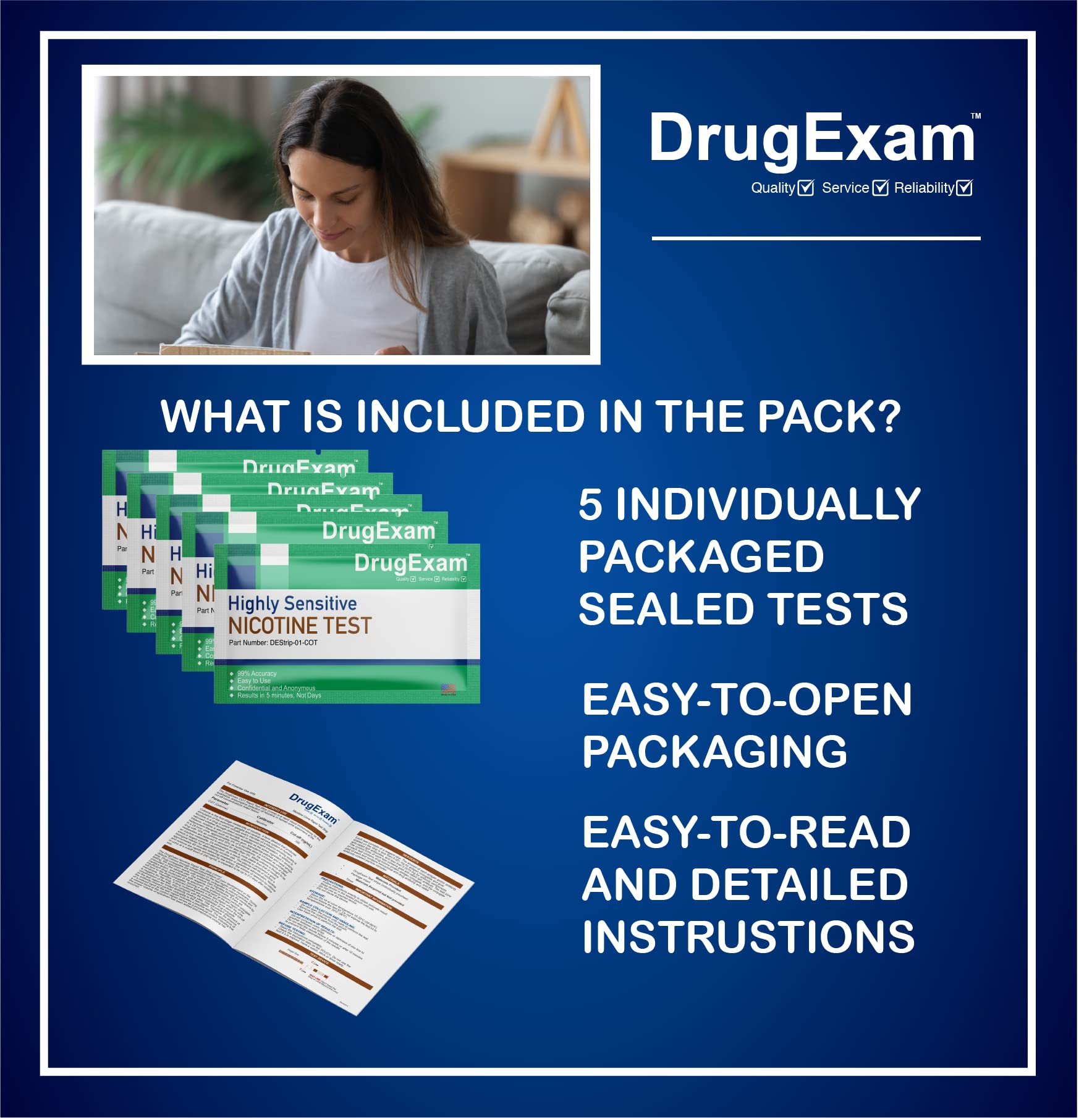 Snapklik.com : 5 Pack - Made In USA, Nicotine Tobacco Cotinine Urine ...