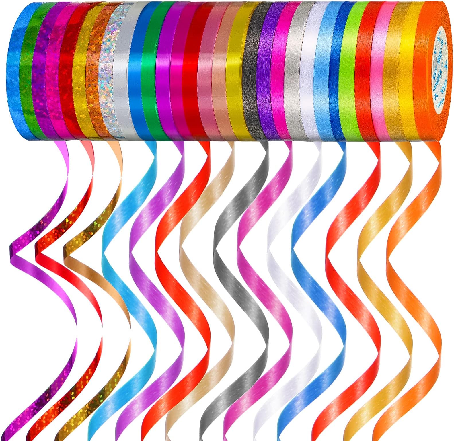 Amazon.com: DNHCLL 10 Rolls Metallic Curling Ribbons Balloon Ribbon for ...