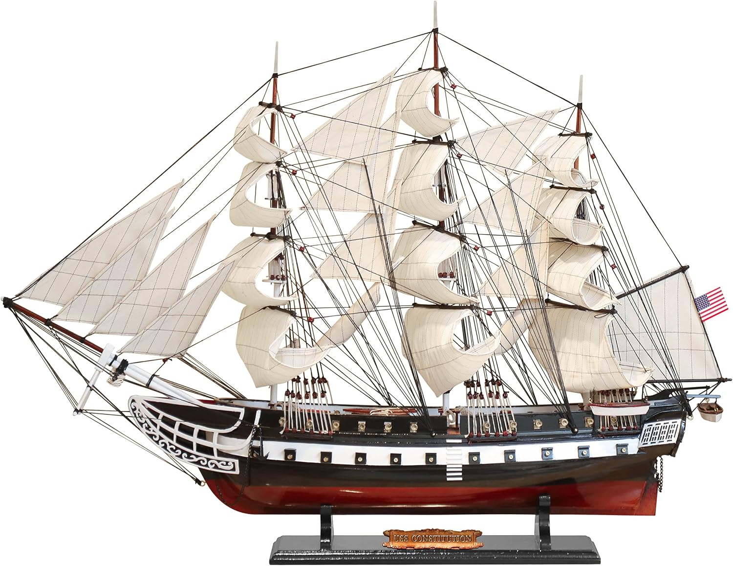 Amazon.com: SAILINGSTORY Wooden Model Ship USS Constitution 1/90 Scale ...