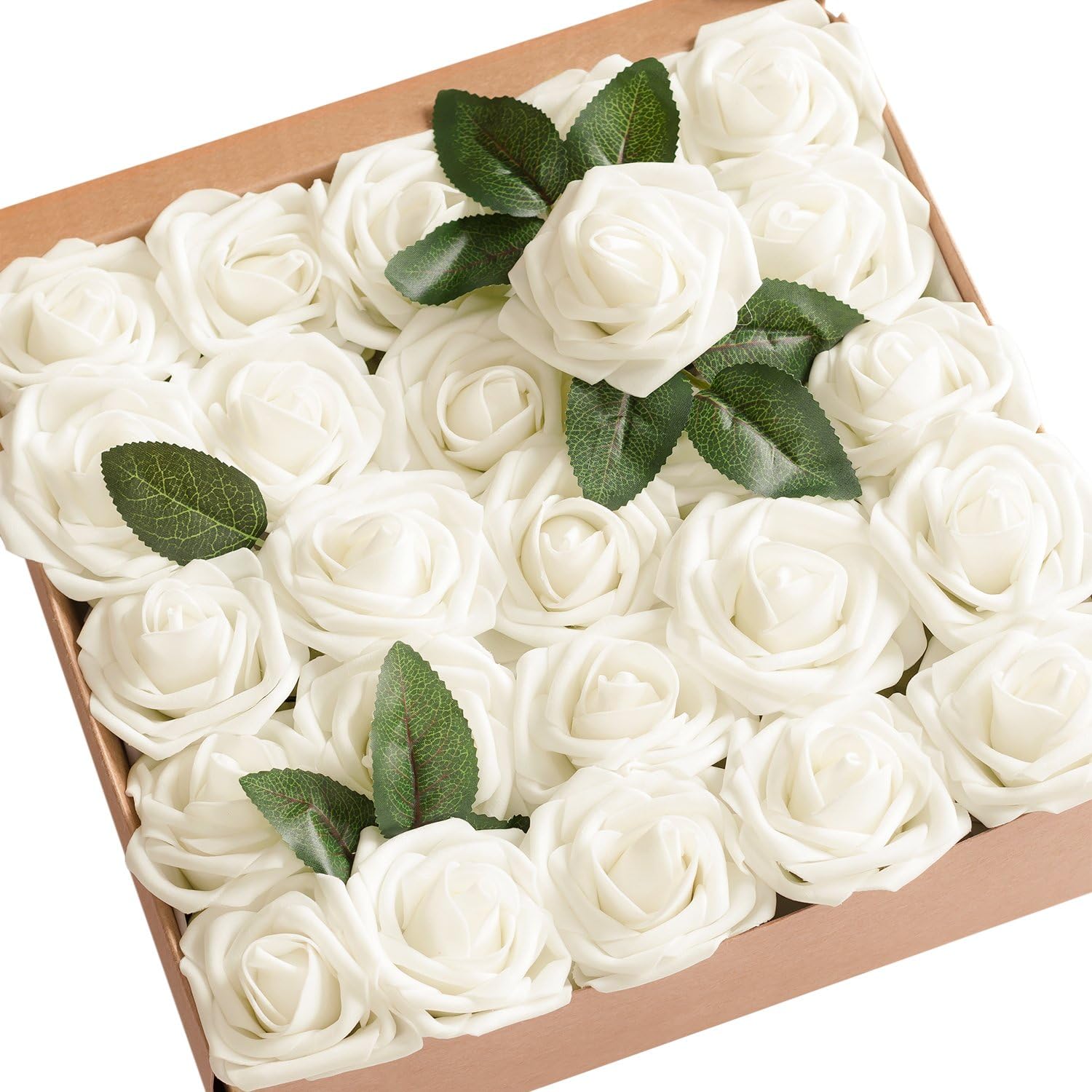 Amazon.com: Floroom Artificial Flowers 50pcs Real Looking Blush Foam ...