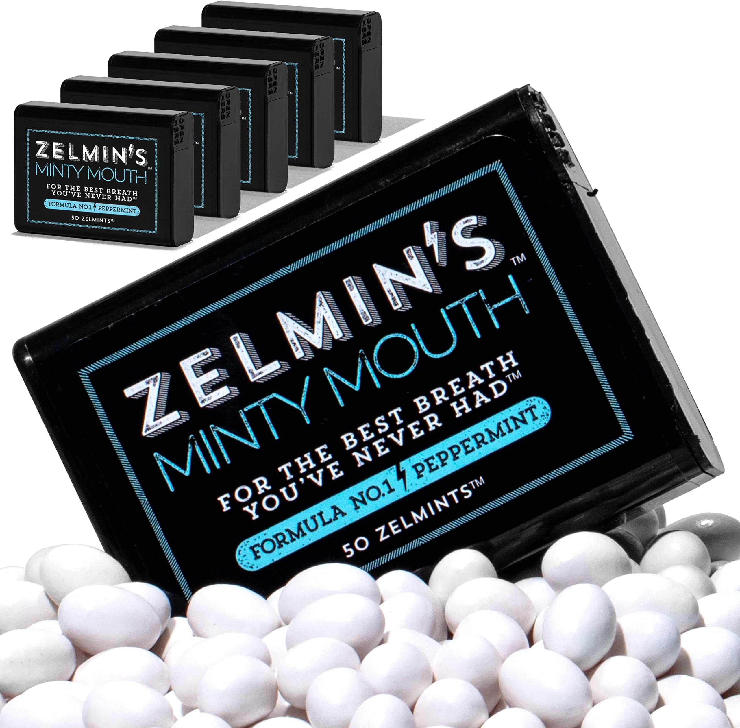 Amazon.com : Zelmin's Minty Mouth Breath Freshener - (5 Pack) Long ...