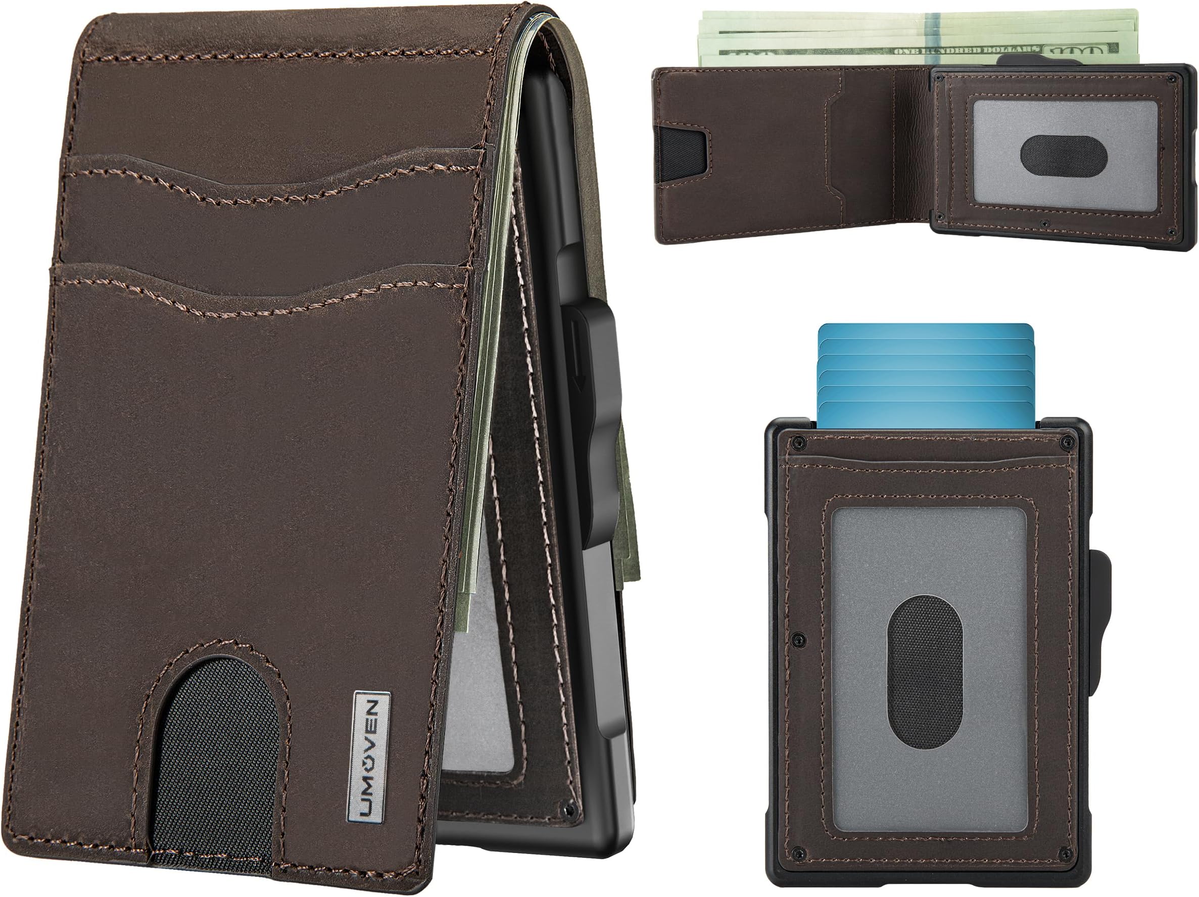 Amazon.com: Wallet for Men - Pop Up Aluminum Case, 2-in-1 Magnetic ...