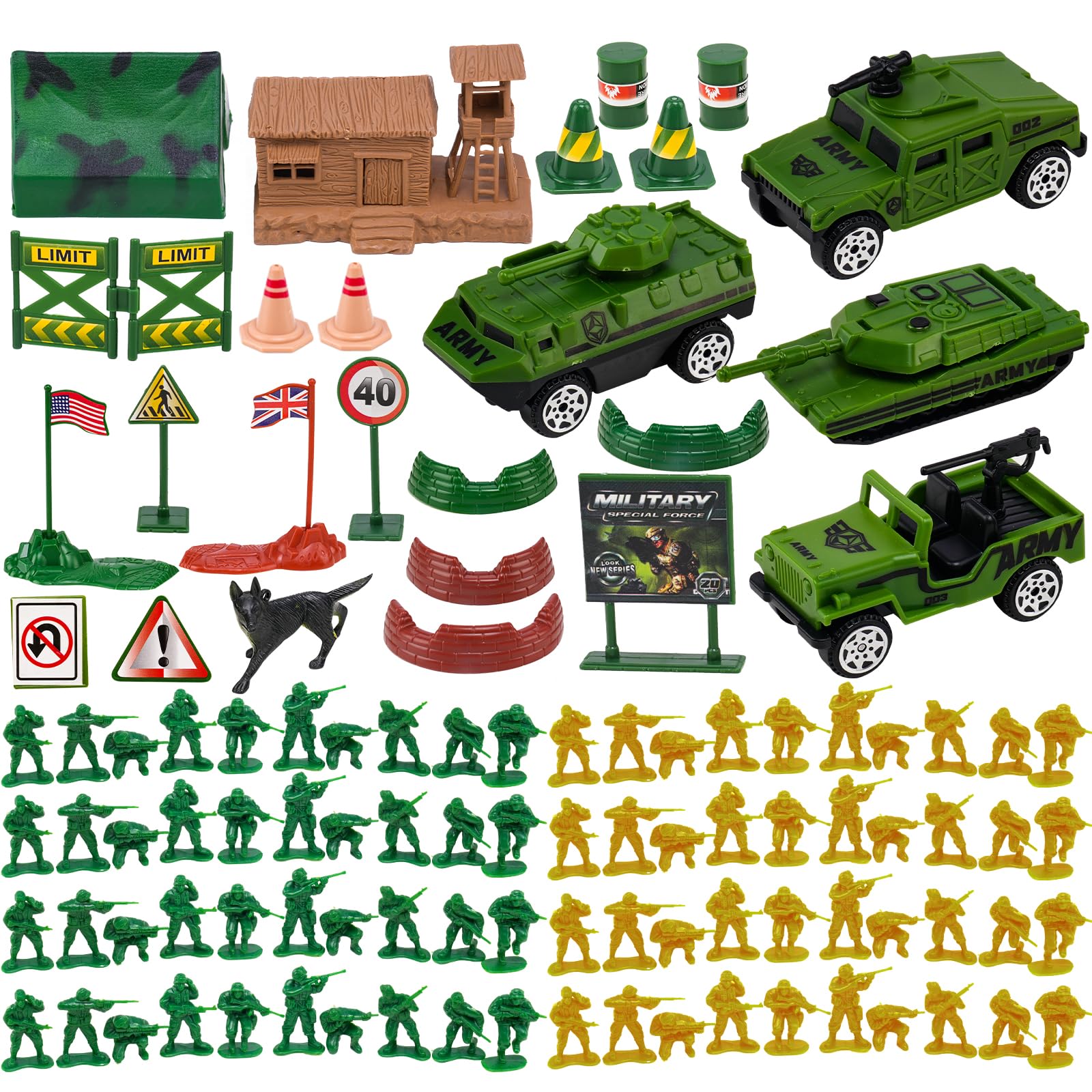 Amazon.com: AuntyFey Army Men Playset with Army Men Action Figures, Army Men Soldiers Toys for ...