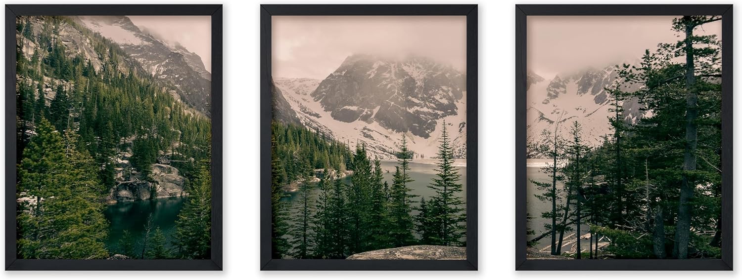 Amazon.com: Poster Master 3-Piece Forest Poster - Lake Print - Nature ...