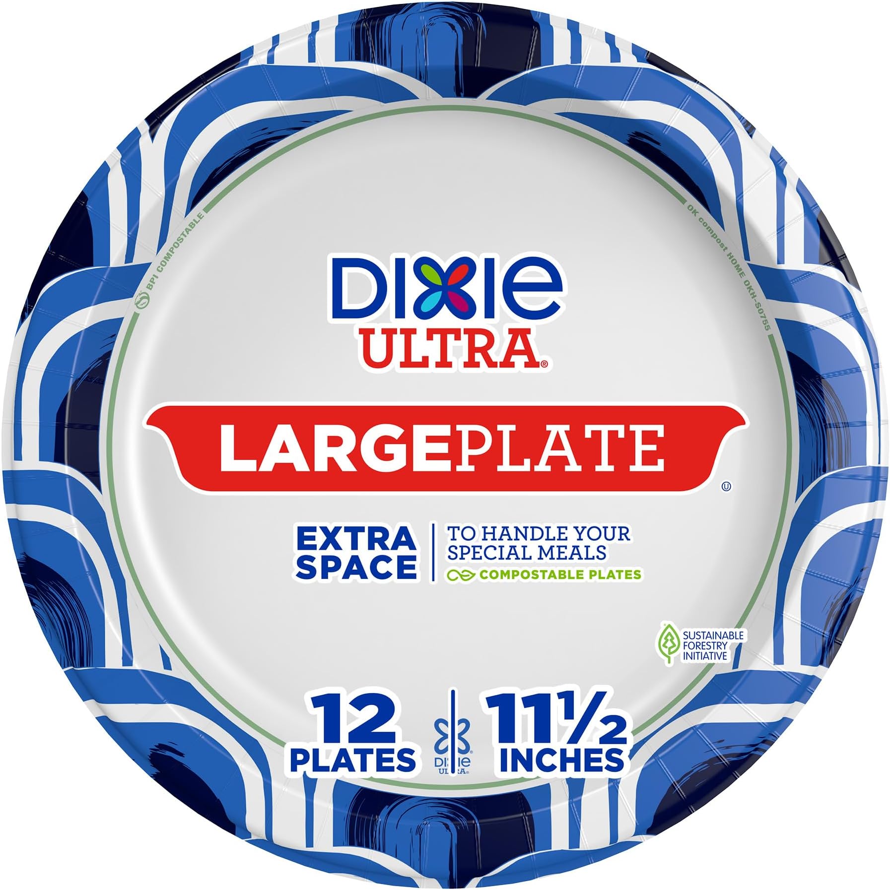 Amazon.com: Dixie Ultra Large Plates, Disposable Plates for Heavy Messy ...