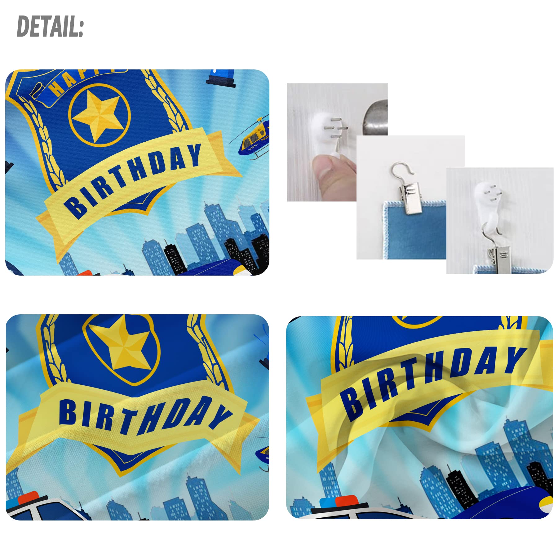 Buy Police Theme Birthday Decorations Party Supplies for Kid | Cop ...