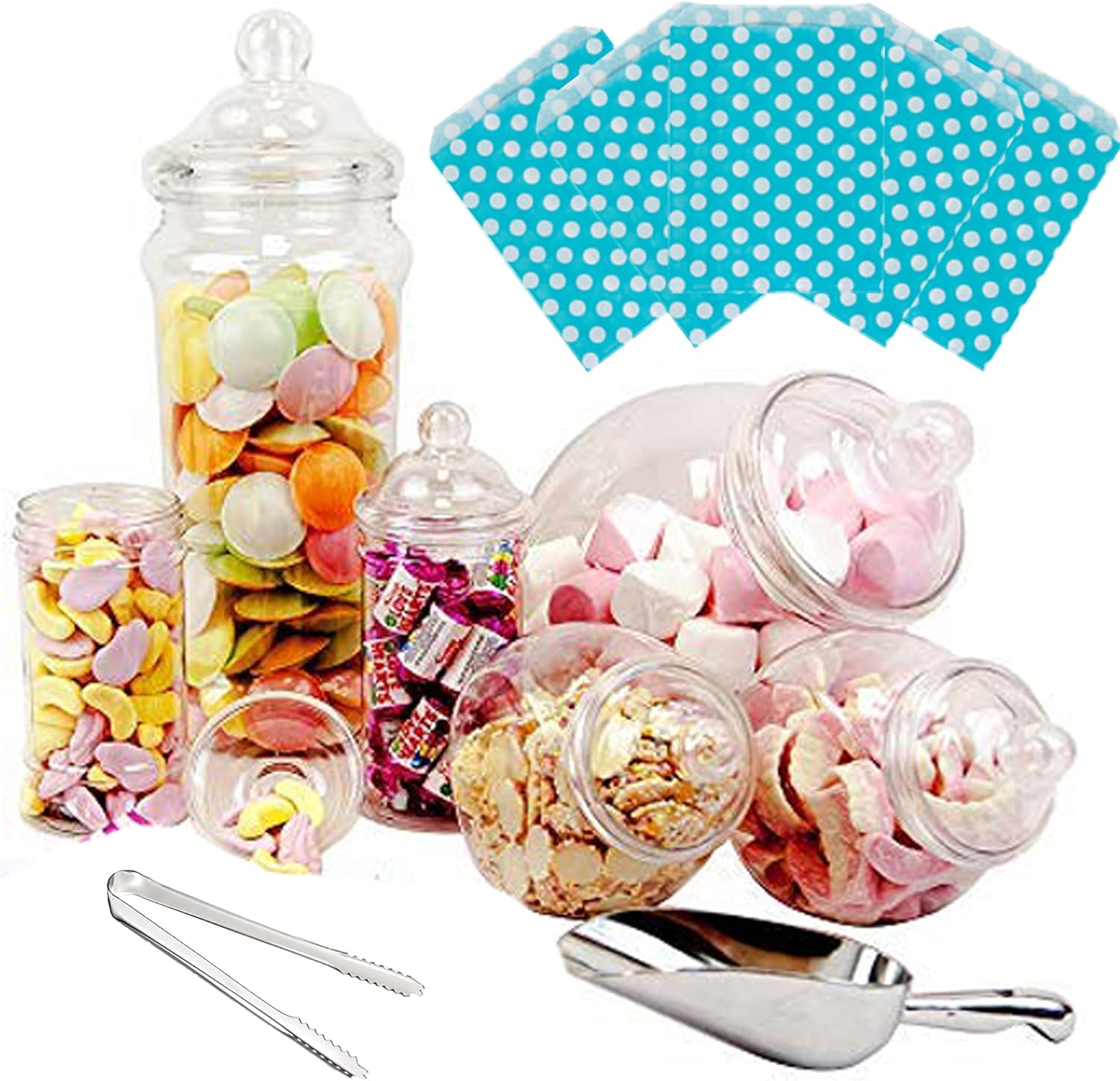 Purple Square 6 Jar Retro Pick & Mix Victorian Sweet Shop Candy Buffet ...