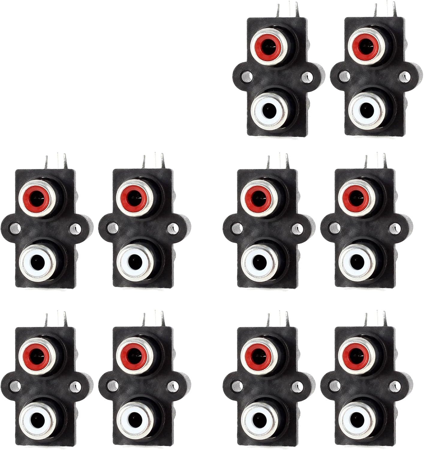 Amazon.com: VONOTO 10PACK PCB Mounted AV Concentric Outlet 2 RCA Female ...