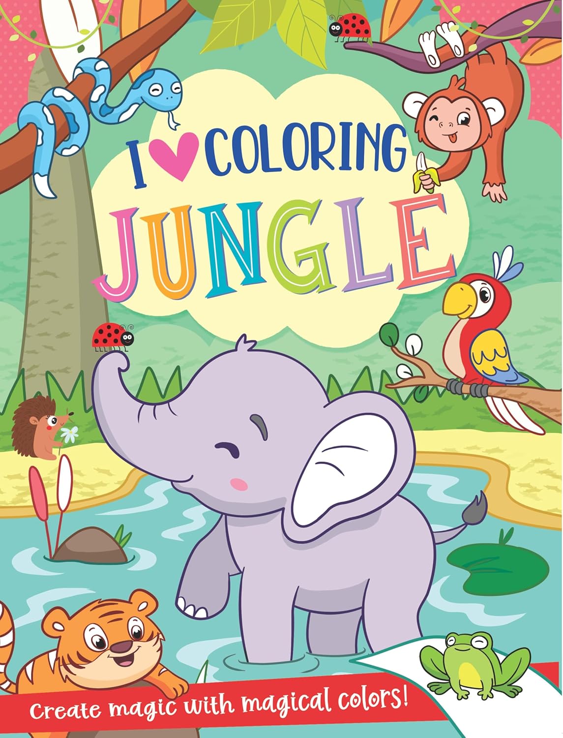 Coloring Book Jungle : Team Kavi Studios: Amazon.in: Books
