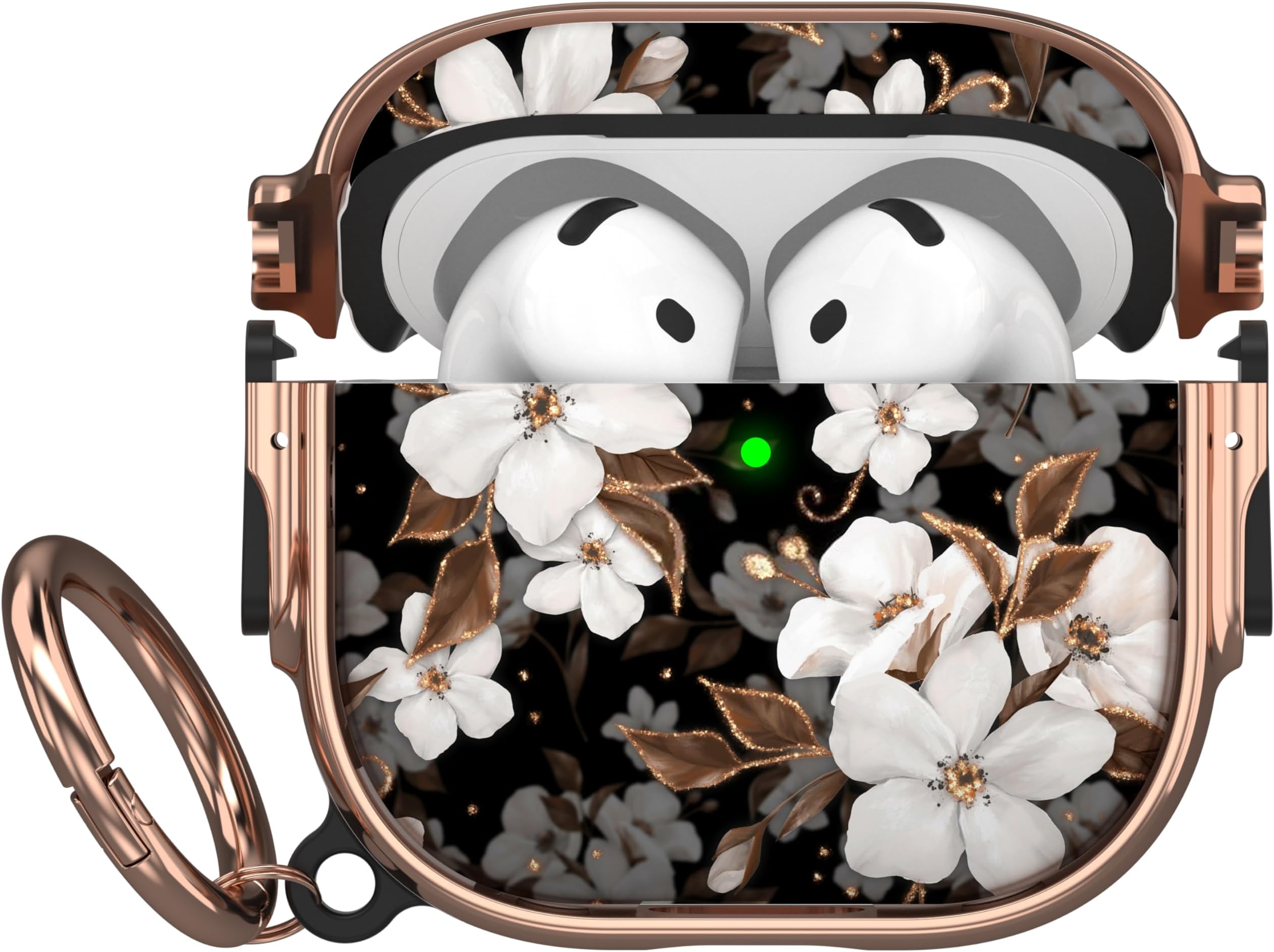 Amazon.com: with Safety Lock for AirPods 4 Case 2024,Floral Cute AirPod ...